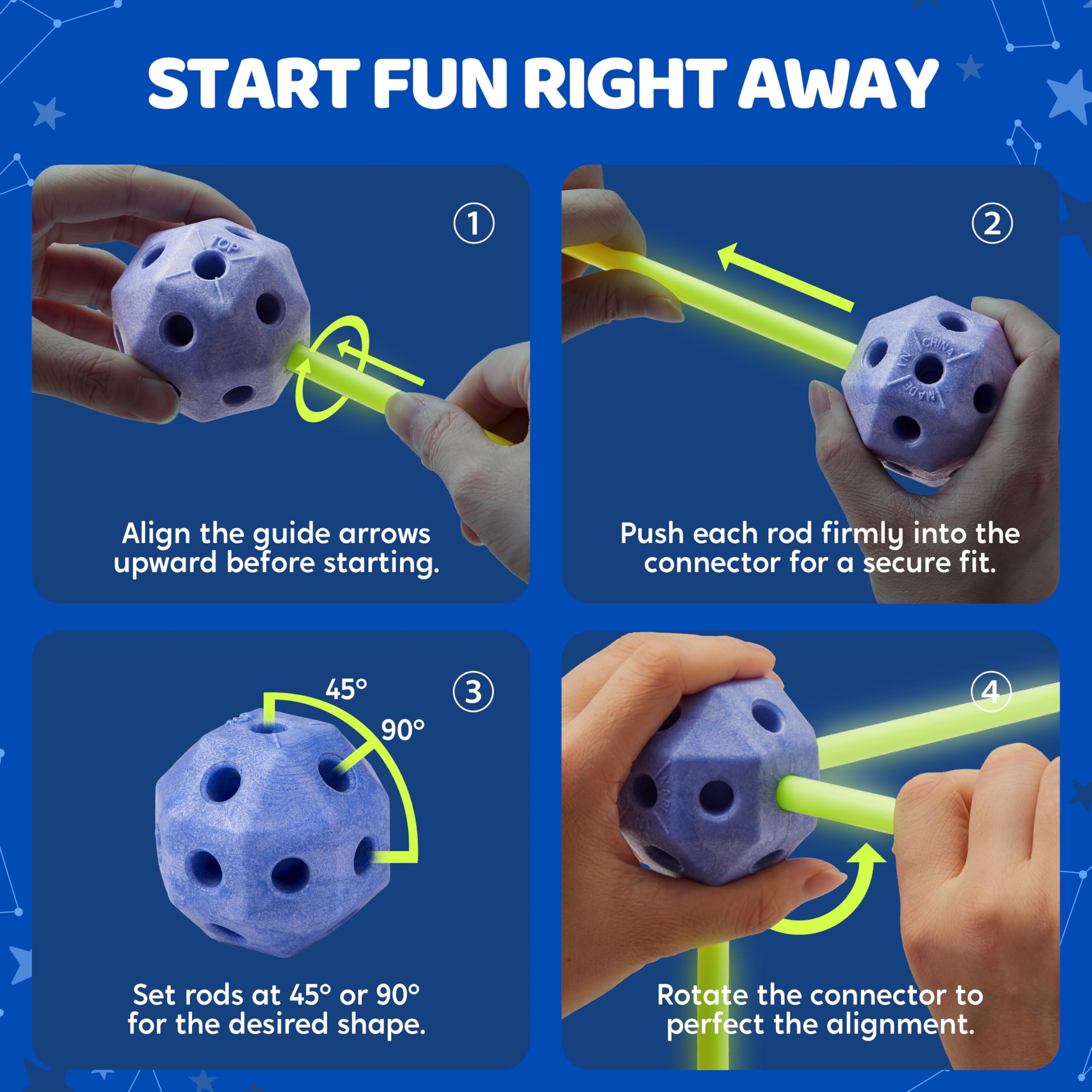 Snapklik.com : SYNCFUN Glow Fort Building Kit Indoor Outdoor For Kids ...
