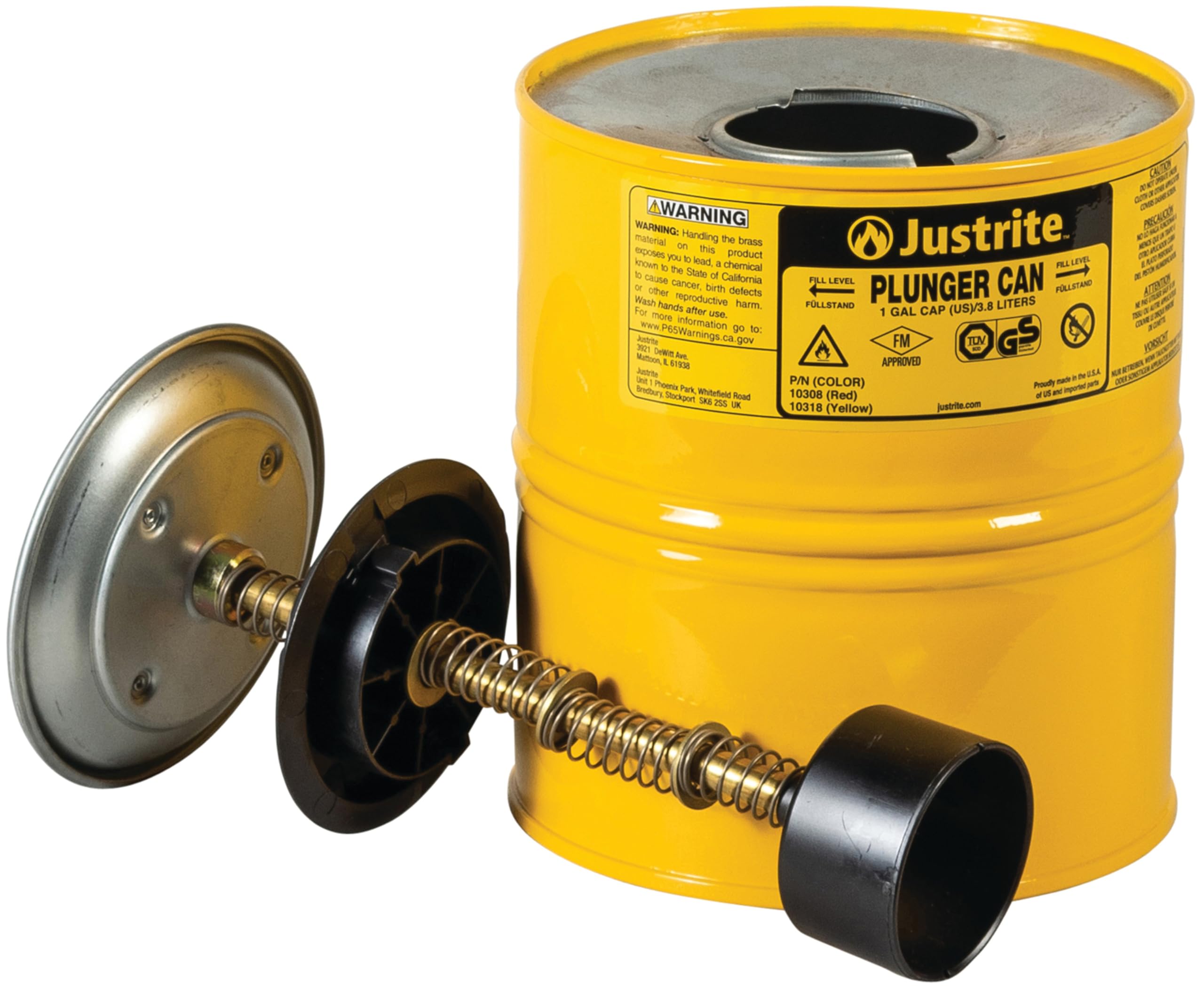 Snapklik.com : Plunger Can For Solvents, 1 Gallon Capacity, 10.5" X 7. ...