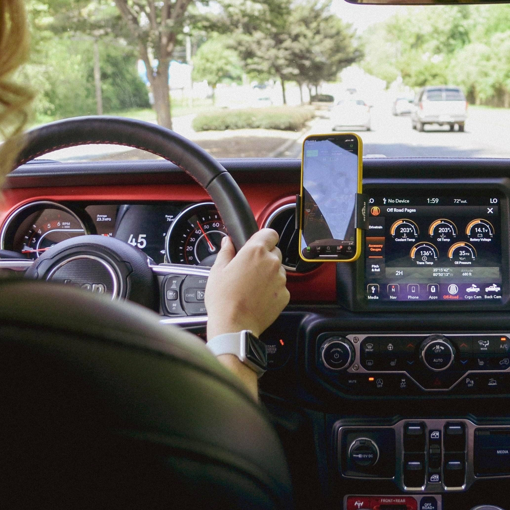 Amazon.com: Offroam Phone Mount Kit for Jeep Wrangler JL & Gladiator JT ...