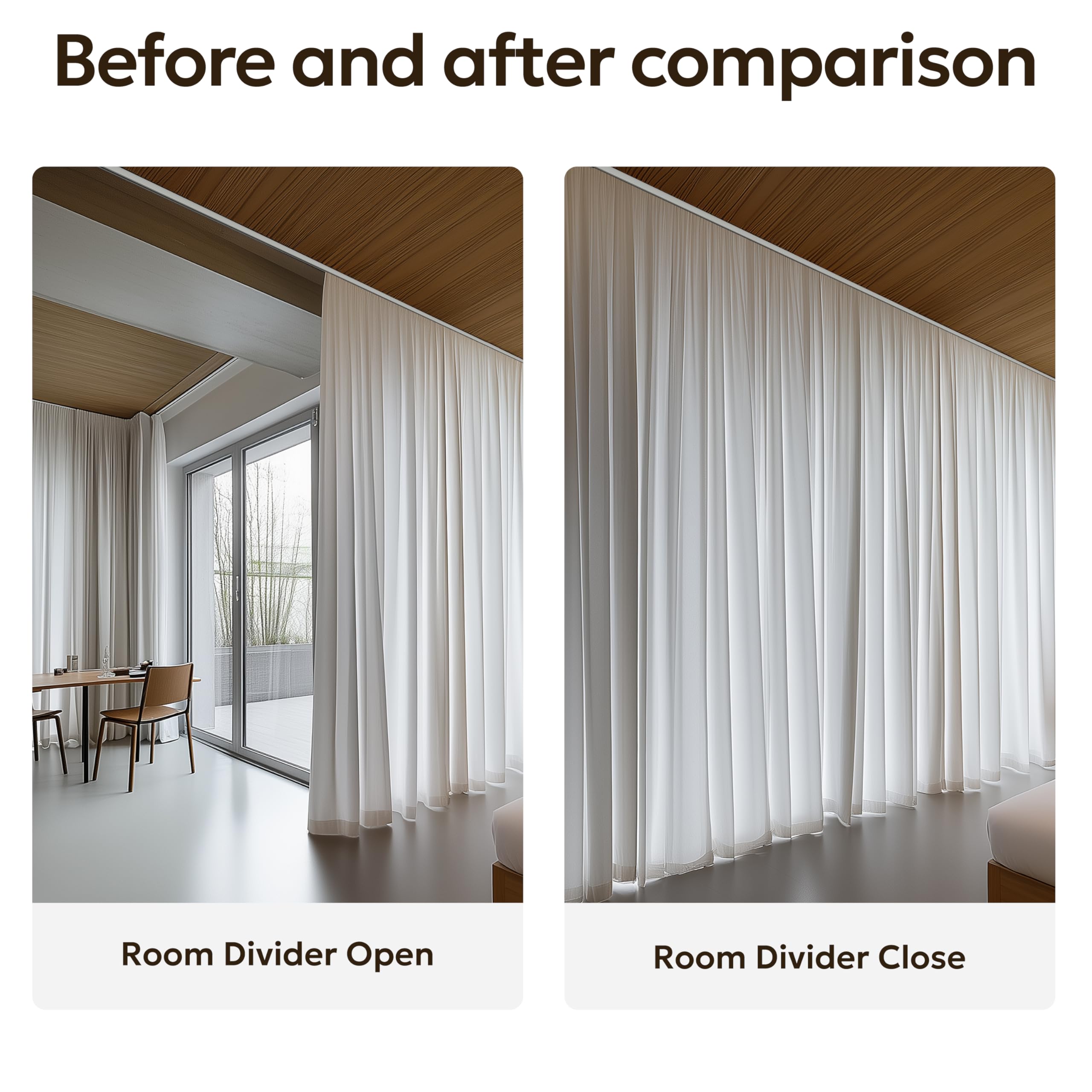 Snapklik.com : Zeerobee Ceiling Curtain Track,2.8-4.9ft (33-59 ...