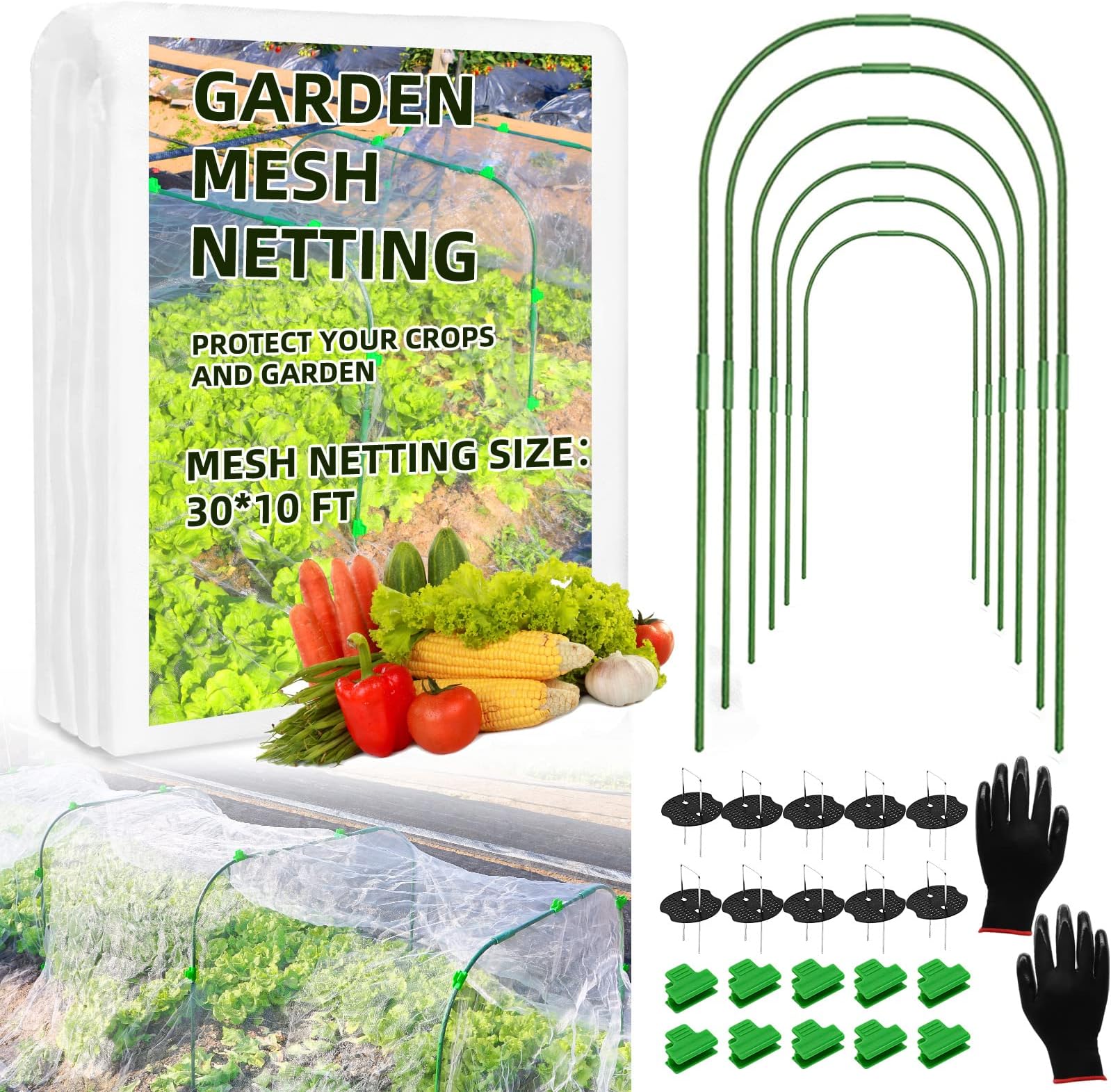 Amazon.com : Garden Netting Pest Barrier, Plant Covers 8x24Ft Mesh ...