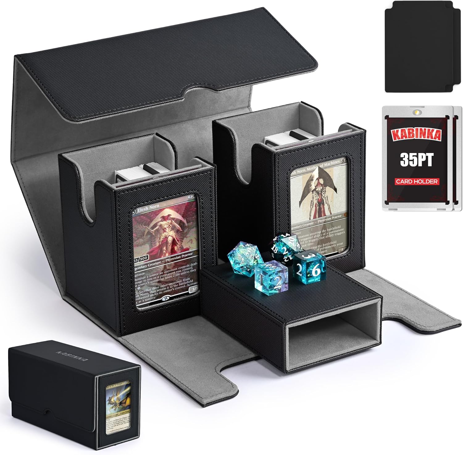 Amazon.com: KabinkaTrading Card Storage Box with Display Window, MTG ...