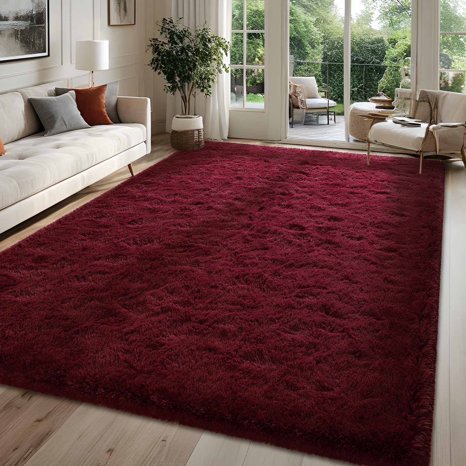 Amazon.com: UEAUY Shaggy Area Rugs Fluffy Plush Rugs Modern Soft Fuzzy ...
