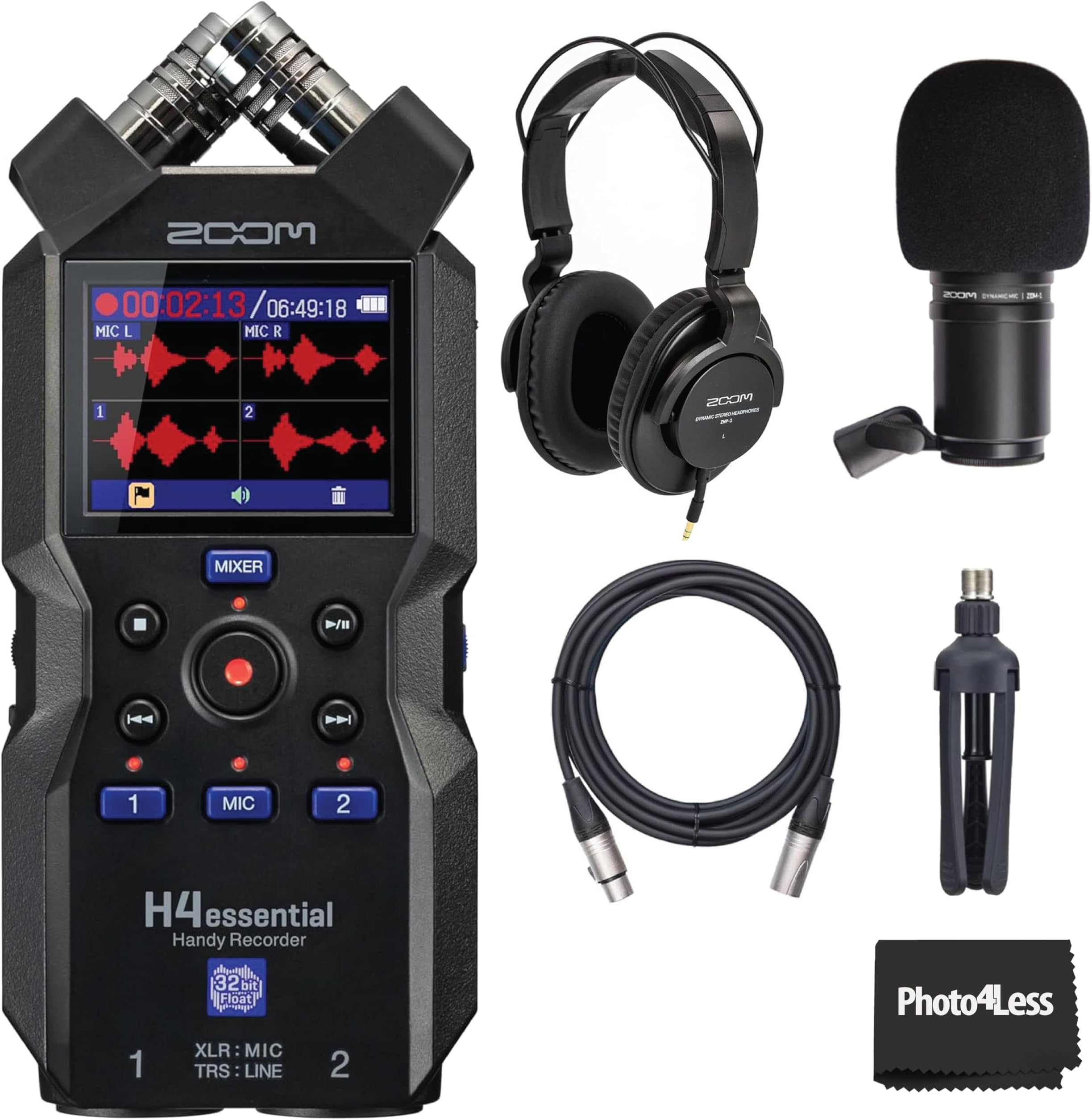 Amazon.com: Zoom H4essential 4-Track Handy Recorder with 32-Bit Float ...