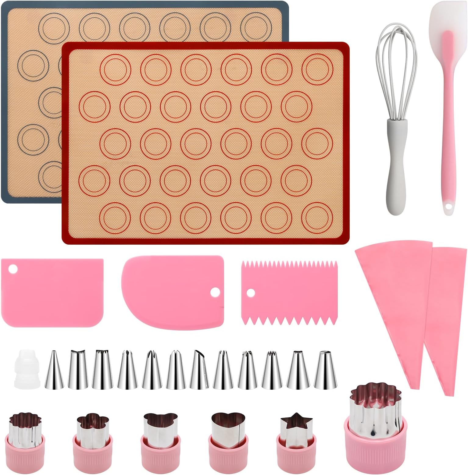 Amazon.com: Macaron Silicone Baking Mats with BEGINNER GUIDE - Macaron ...
