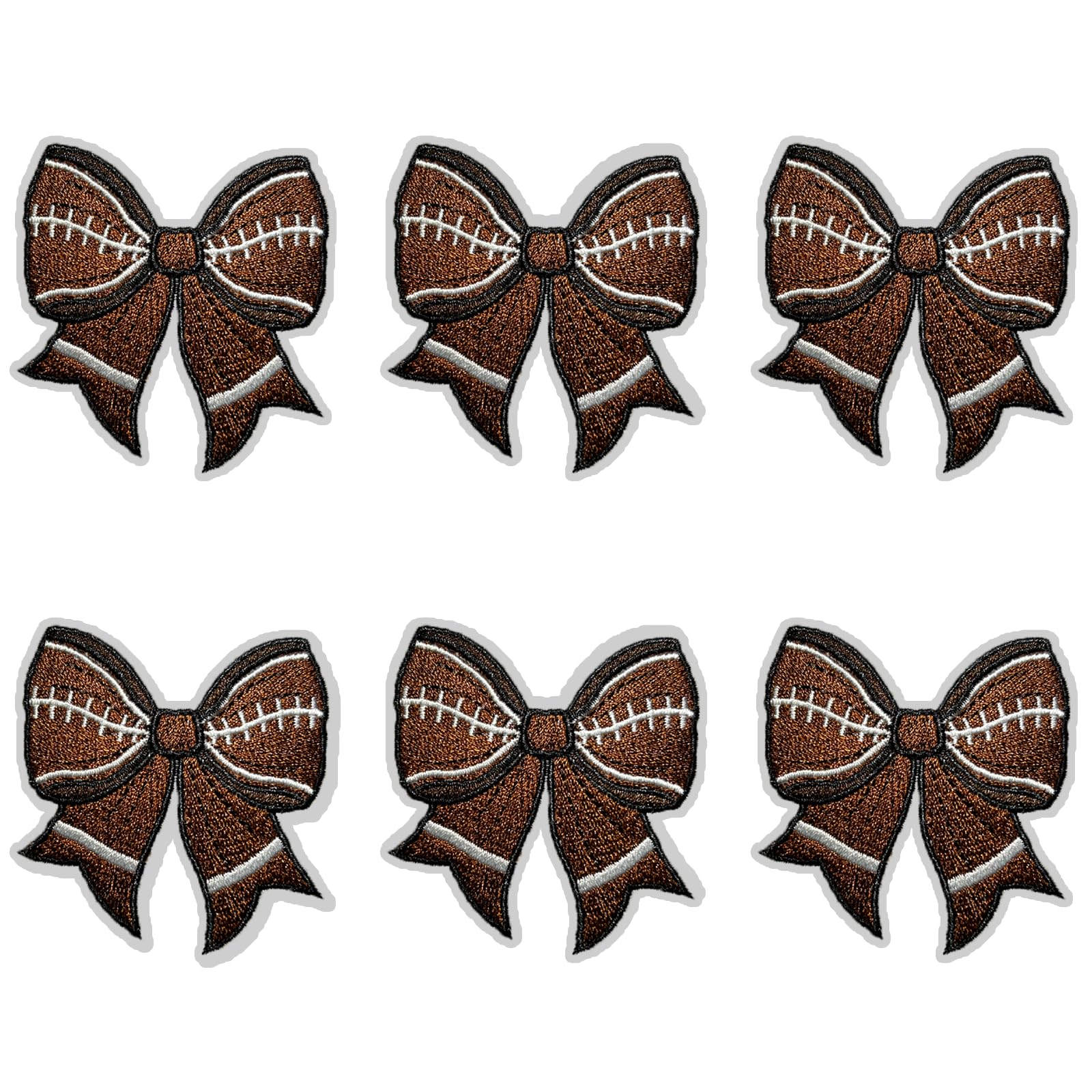 Amazon.com: ALAGUOPIPI 6Pcs Football Iron On Patches, Bow Patches ...