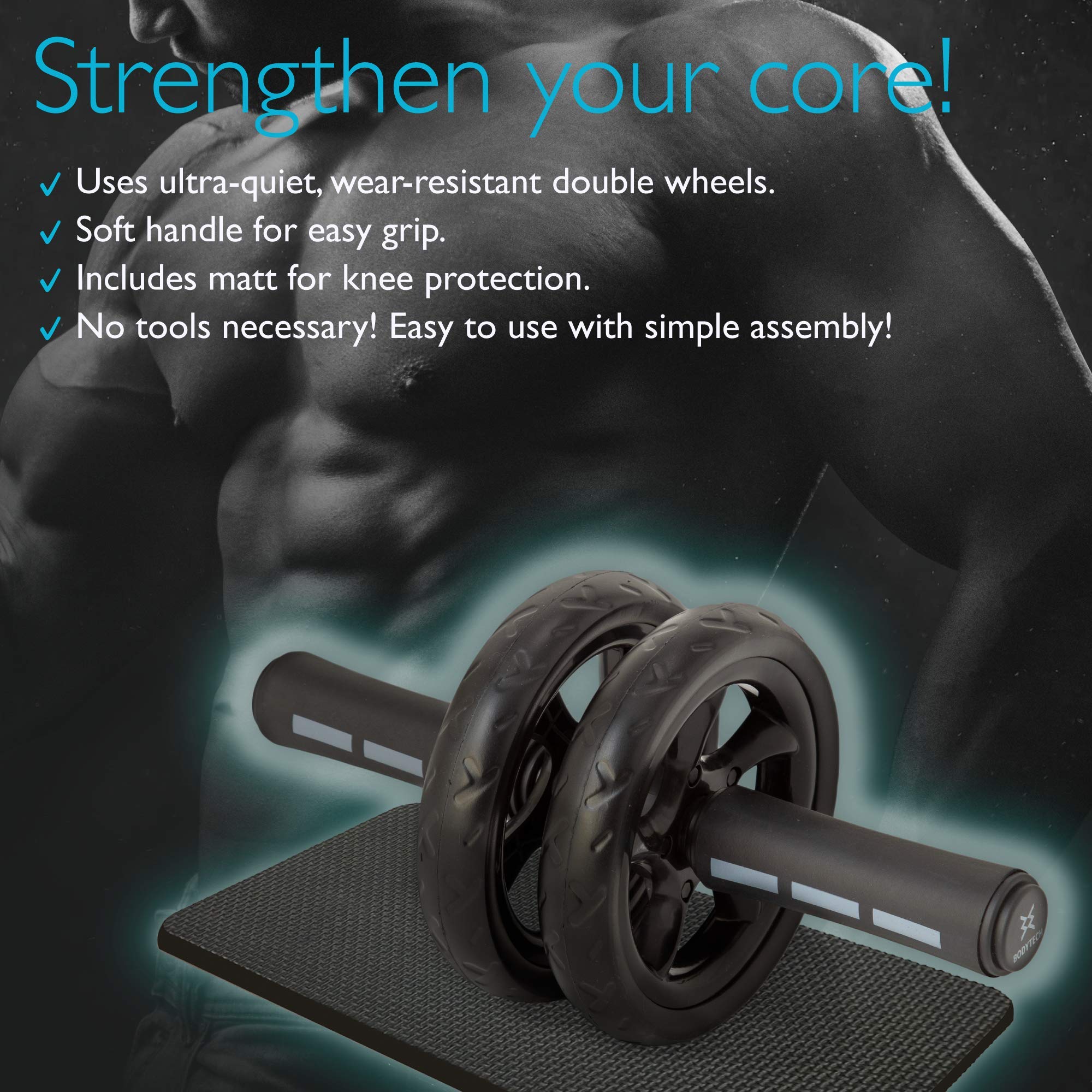 Snapklik.com : BODYTECH ABS Exercise Roller Wheels Workout For ...