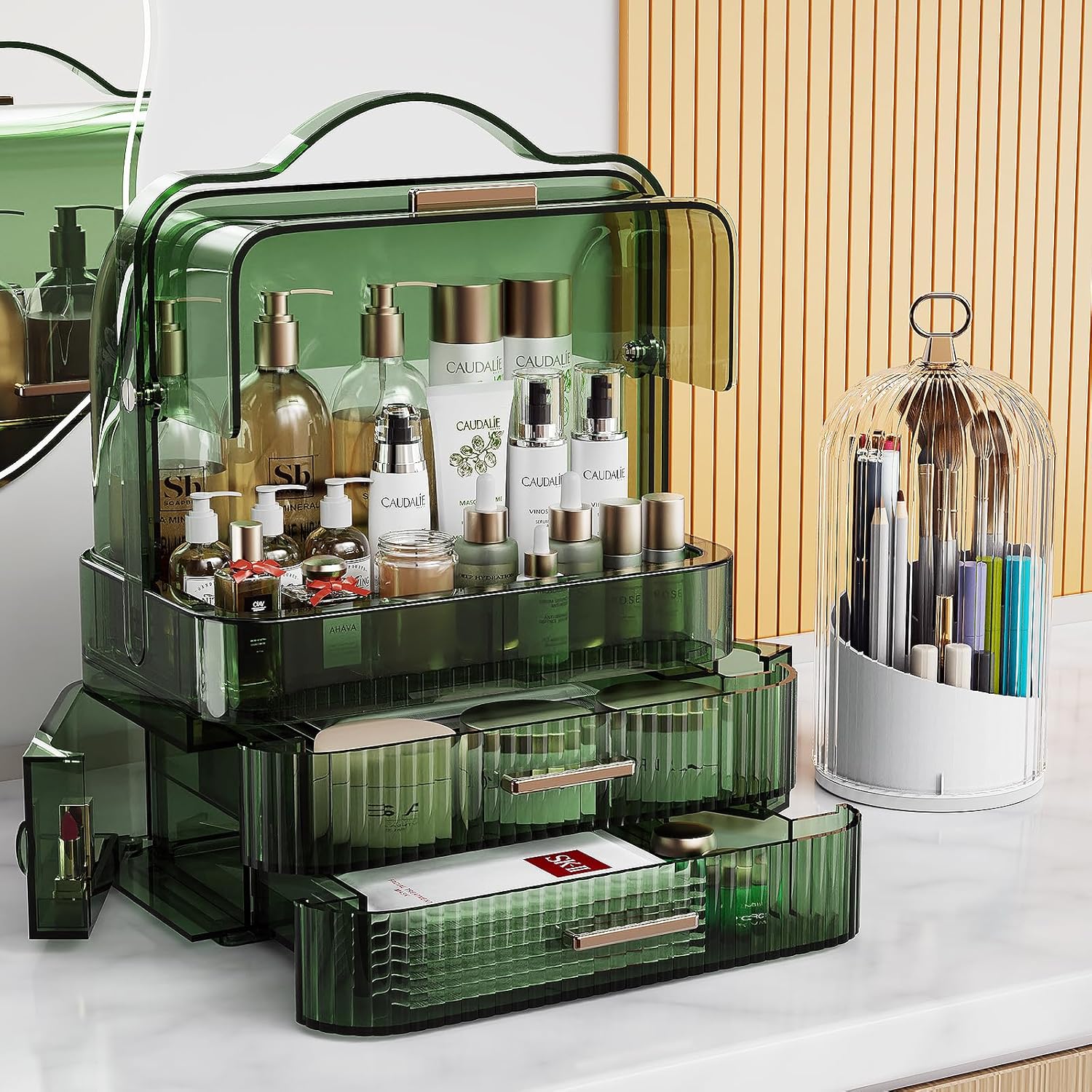 Amazon.com: Makeup Organizers Skincare organizers with 2-Layer Storage ...