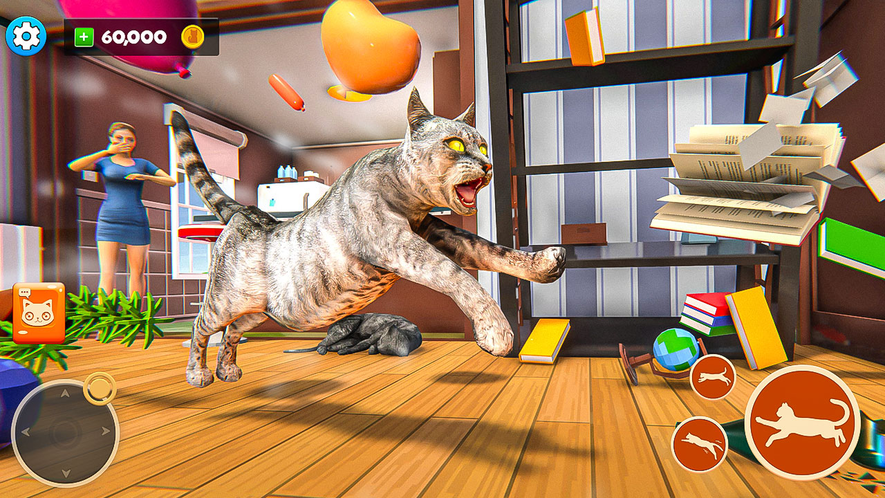 Cat Simulator Crazy Cat Pet Life Games 3D: Virtual Little Crazy Cat ...