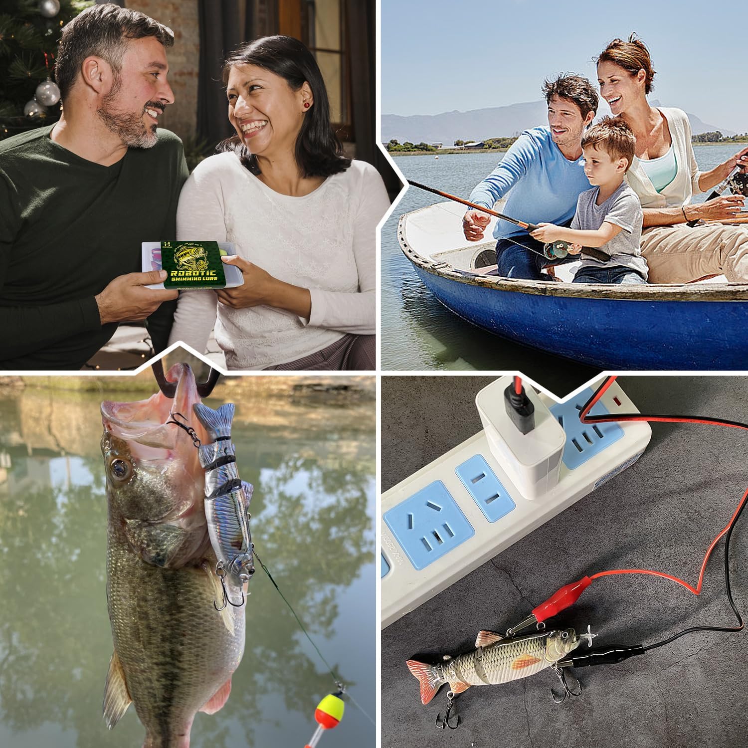 Cebo de pesca robótico para natación, señuelos eléctricos de 3.5 ...