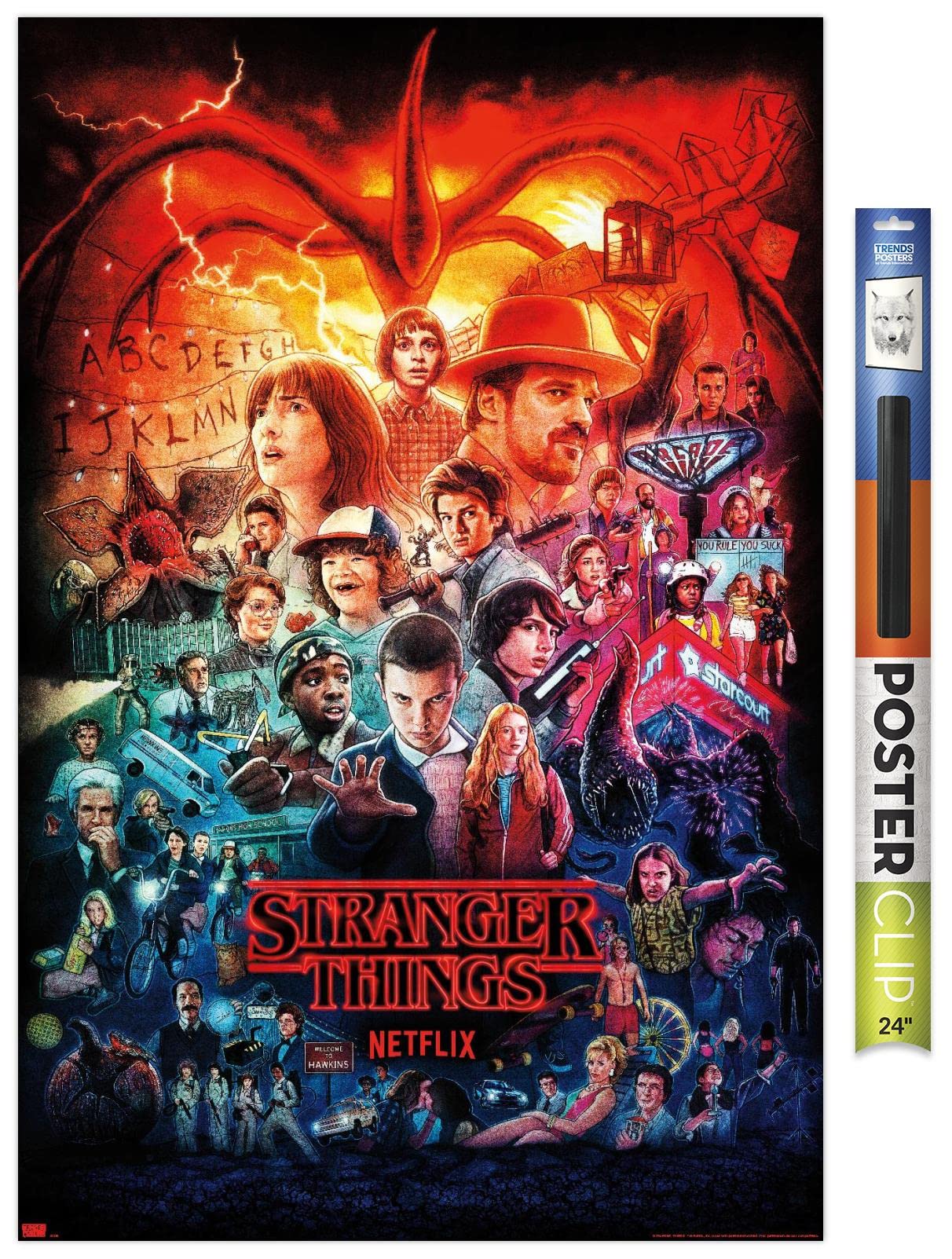 Amazon.com: Netflix Stranger Things - Three Seasons One Sheet Wall ...