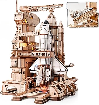 ROKR 3D Wooden Puzzle Space Shuttle Model Kits For Adults To Build STEM ...