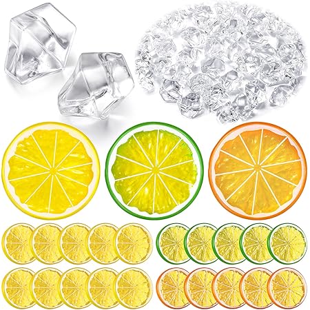 Amazon.com: Anyumocz 50 Pcs 20mm Clear Fake Ice Acrylic Decorative Ice ...