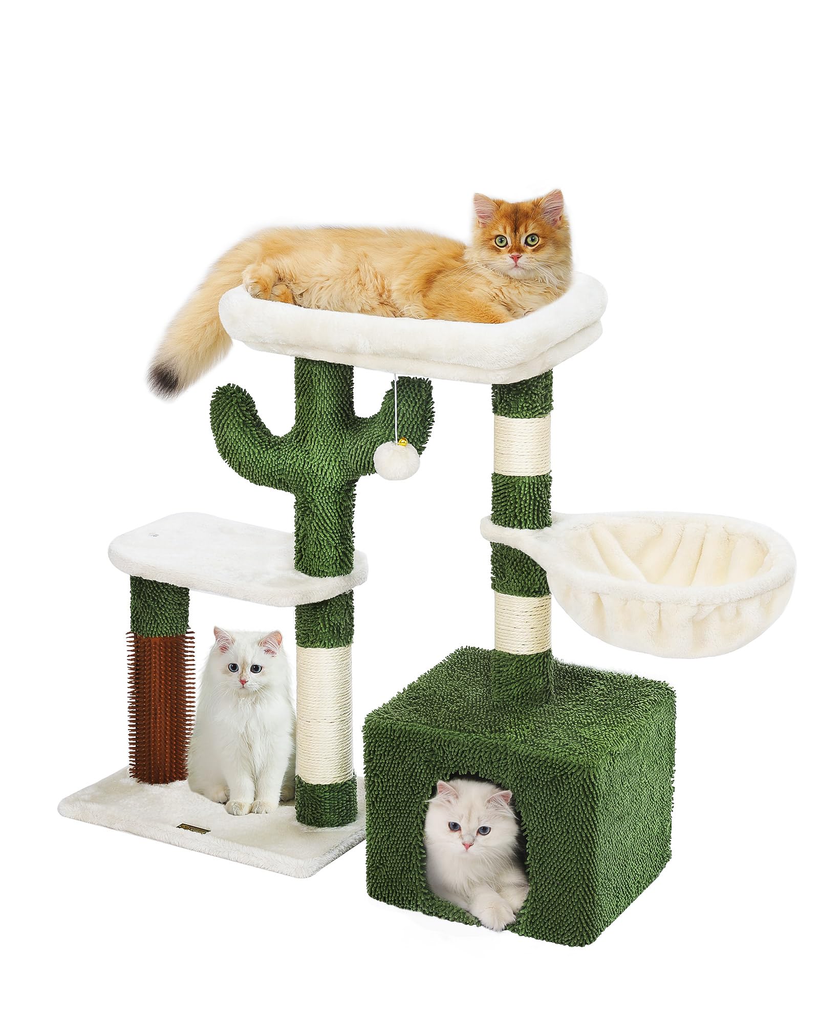 Snapklik.com : Hoopet Cat Tree,32 Inch Cute Cactus Cat Tower For Indoor ...