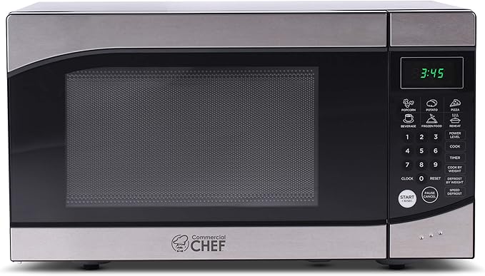 Amazon.com: COMMERCIAL CHEF 0.9 Cu Ft Microwave with 10 Power Levels ...
