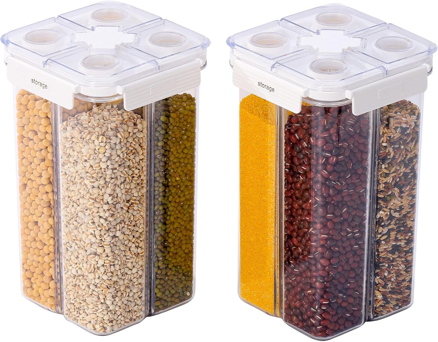 Amazon.com: Chef's Path 2 Pack Split Containers 4C 2.4L: Home & Kitchen