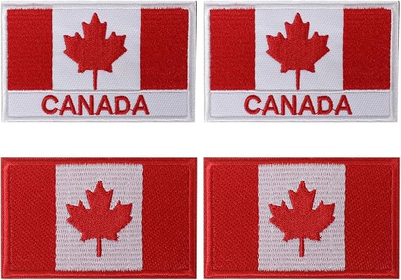 Canada Flag Patch 4 pcs Patches for Clothes Canadian Flag Patches Maple ...