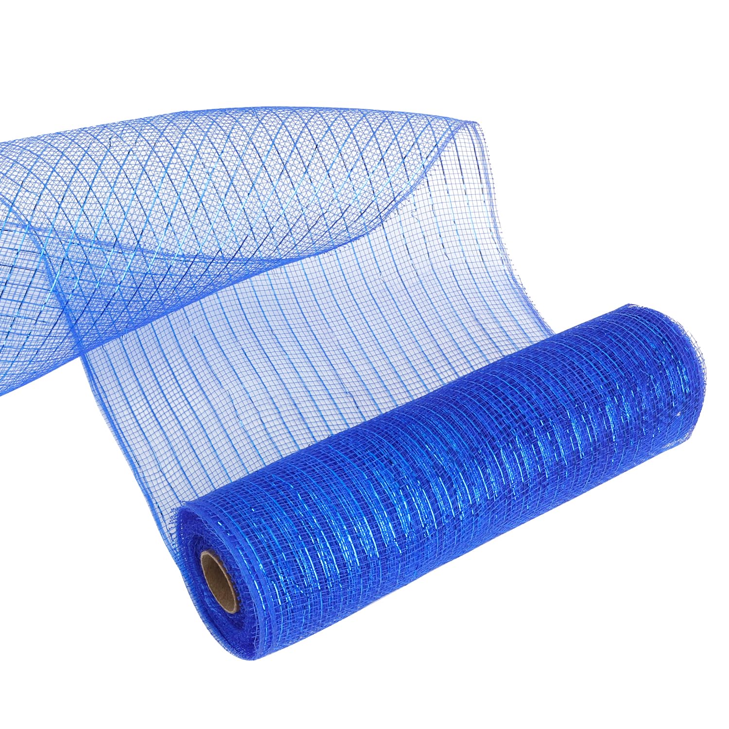 Snapklik.com : Blue Mesh Ribbon For Wreaths Blue Deco Mesh 10 Inch ...