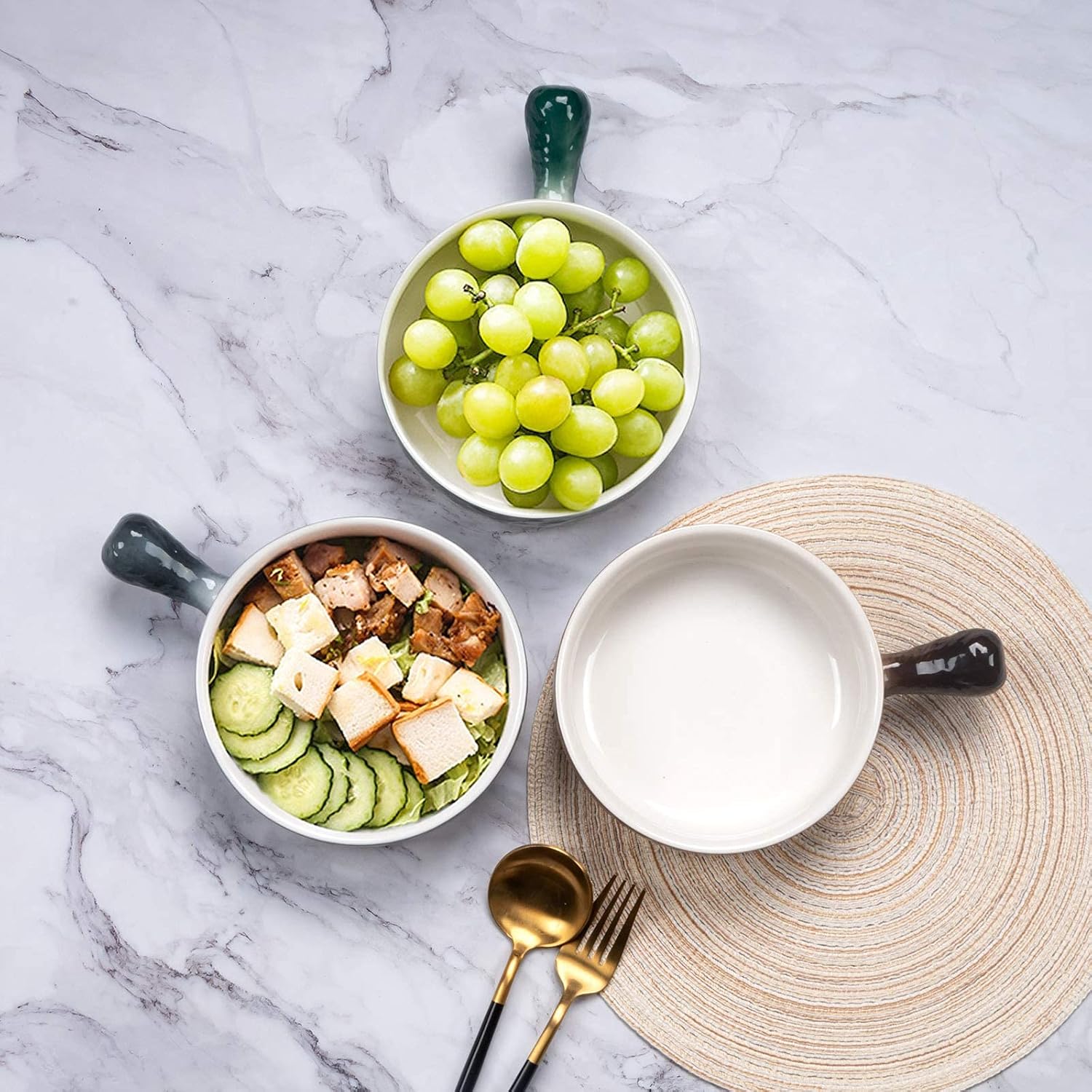 Buy AQUIVER 21 Oz French Onion Soup Bowl - Porcelain Water Ripple ...