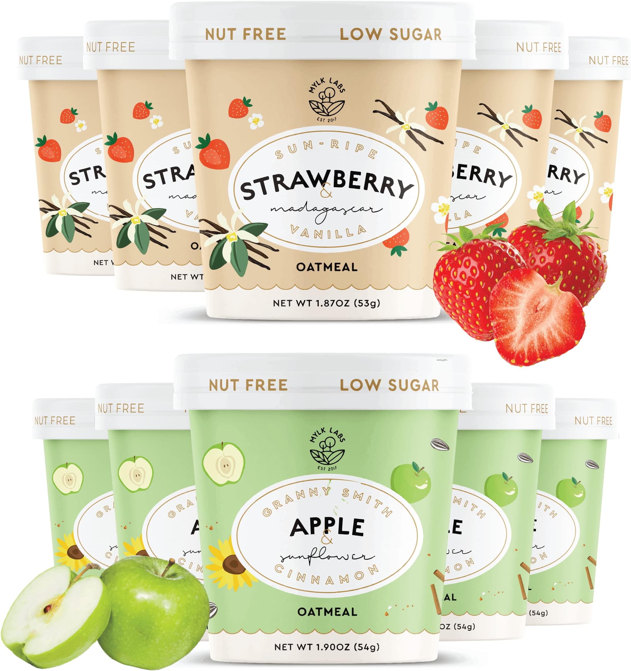 Amazon.com: Mylk Labs Instant Oatmeal - Nut Free Bundle (24 count ...