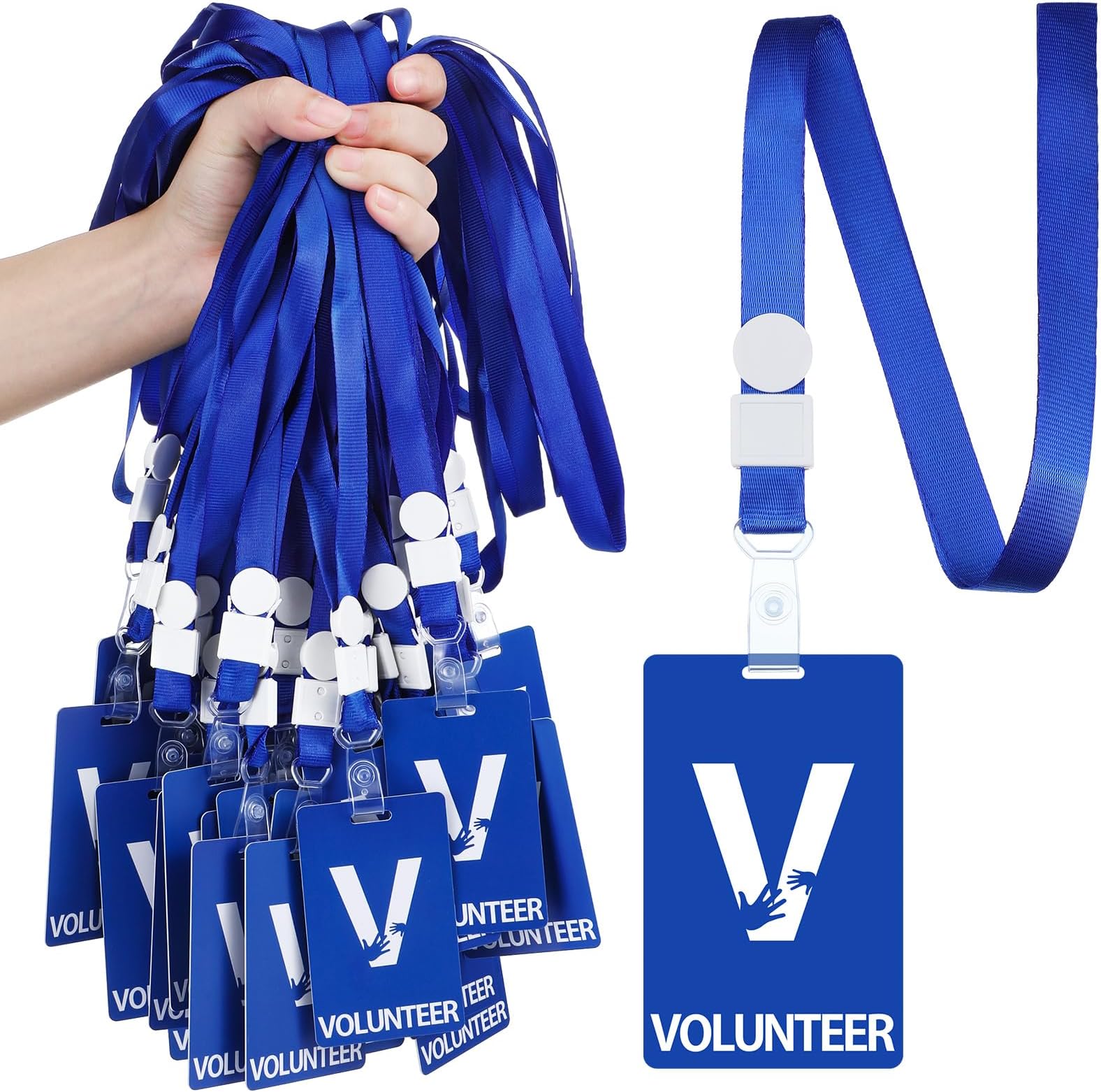 Amazon.com : Pasimy 60 Pack Volunteer Lanyards with PVC Plastic Card ...