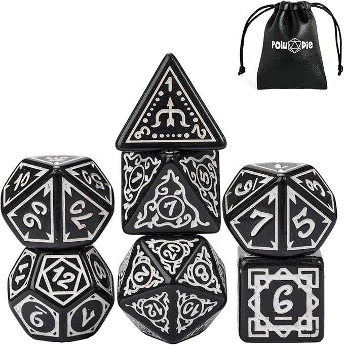 Amazon.com: Poludie DND Dice Set -D&D Polyhedral Dice (7 Pcs) Druid ...