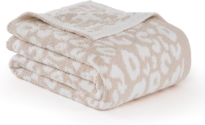 Amazon.com: R.SHARE Beige Leopard Cheetah Print Throw Blanket 50x70 ...
