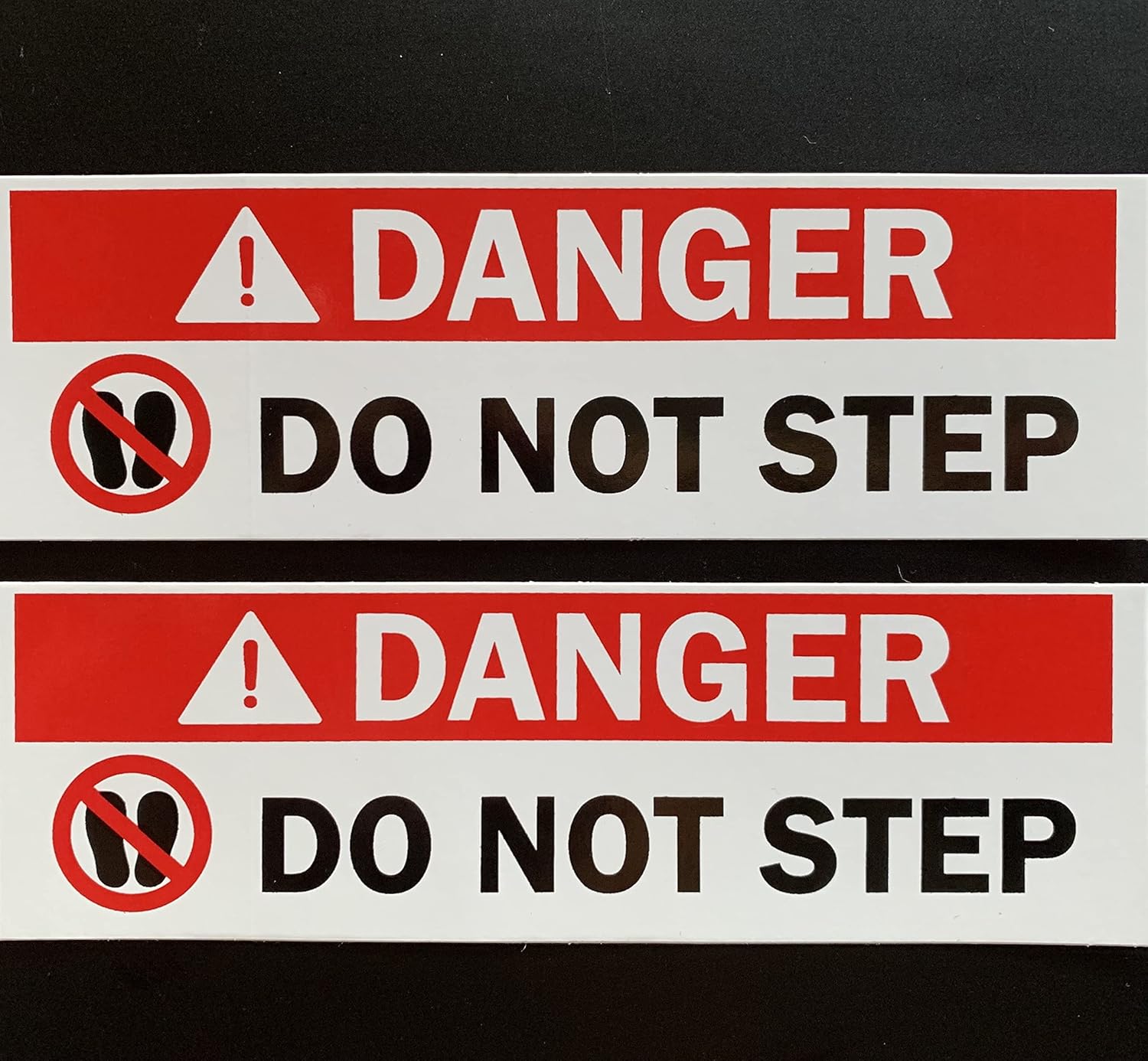 Amazon.com: Danger Do Not Step Vinyl Decal (2 Pack) (X2 PS142 ...