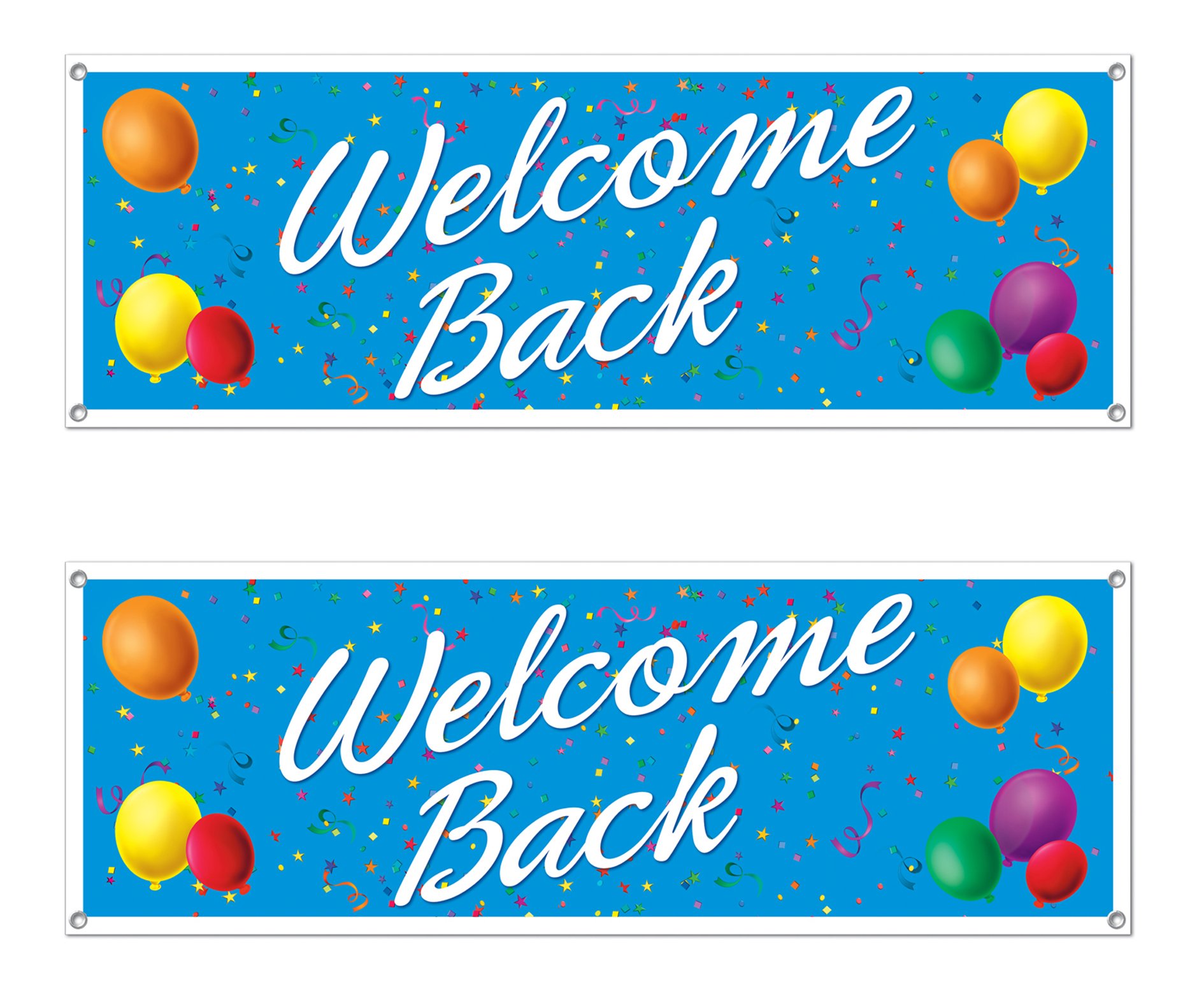 Amazon.com: Welcome Back Sign Banner Pack of 2 : Home & Kitchen