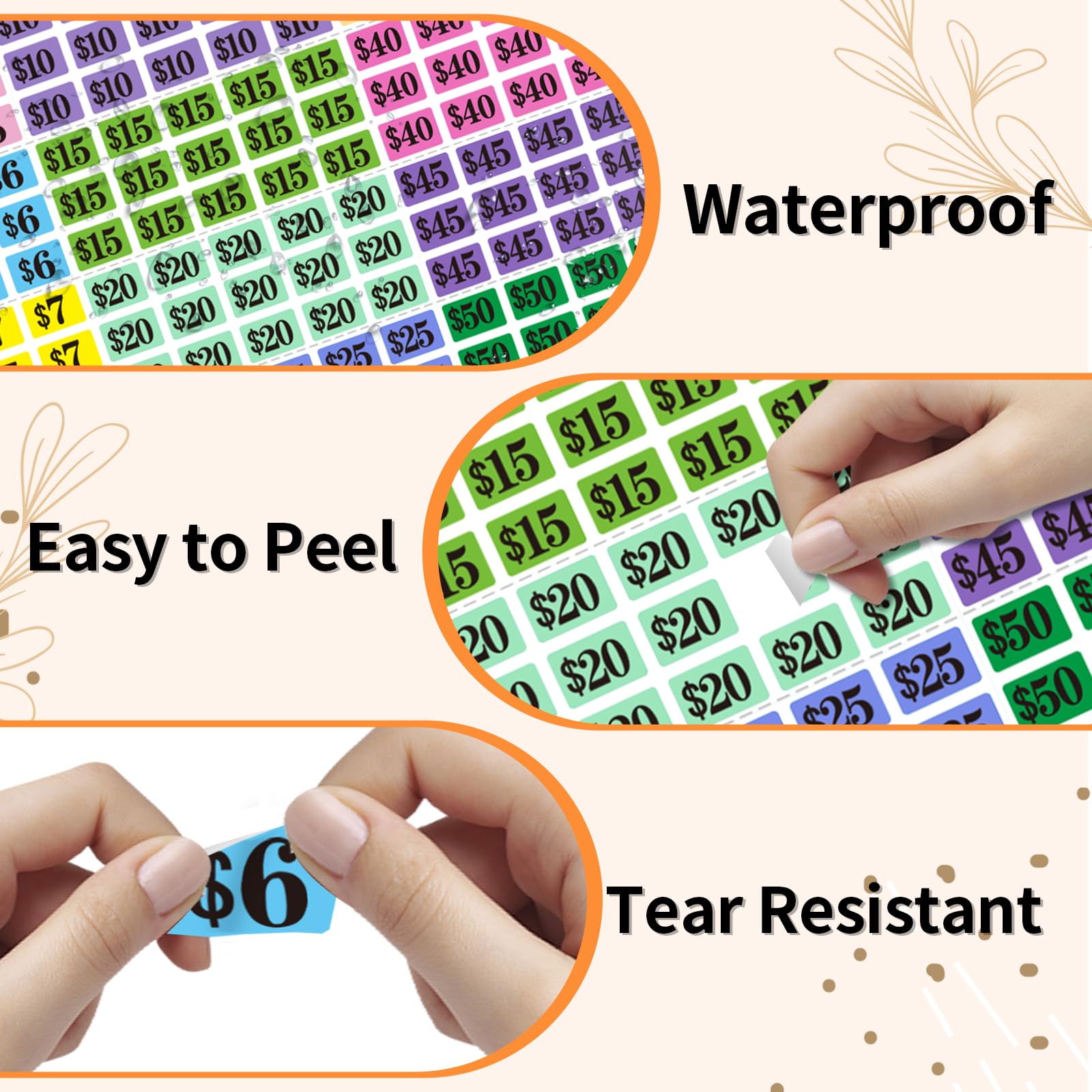 Snapklik.com : Starboling Garage Sale Stickers, 4050 Pcs 1/2" X 3/4 ...