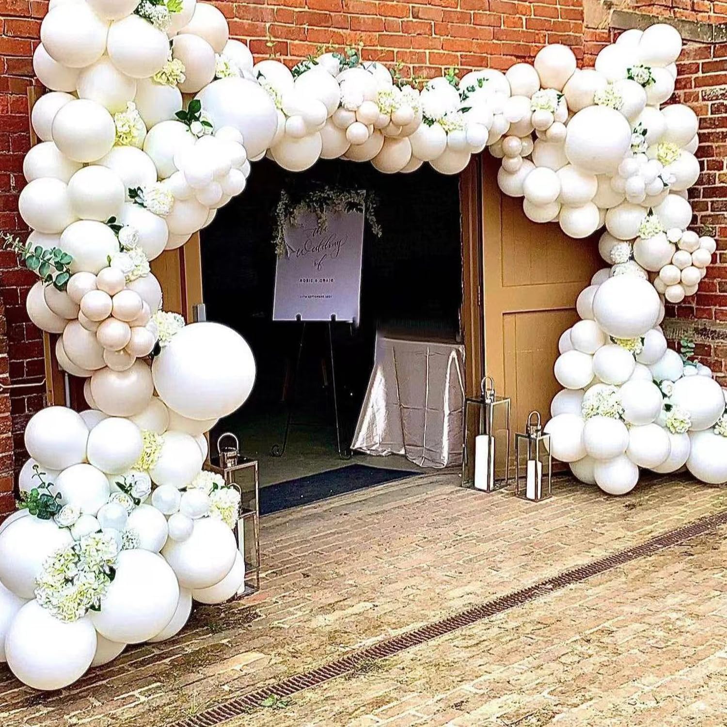 Amazon.com: ZXPFSL White Balloon Macaron Balloons Garland Arch Kit,120 ...