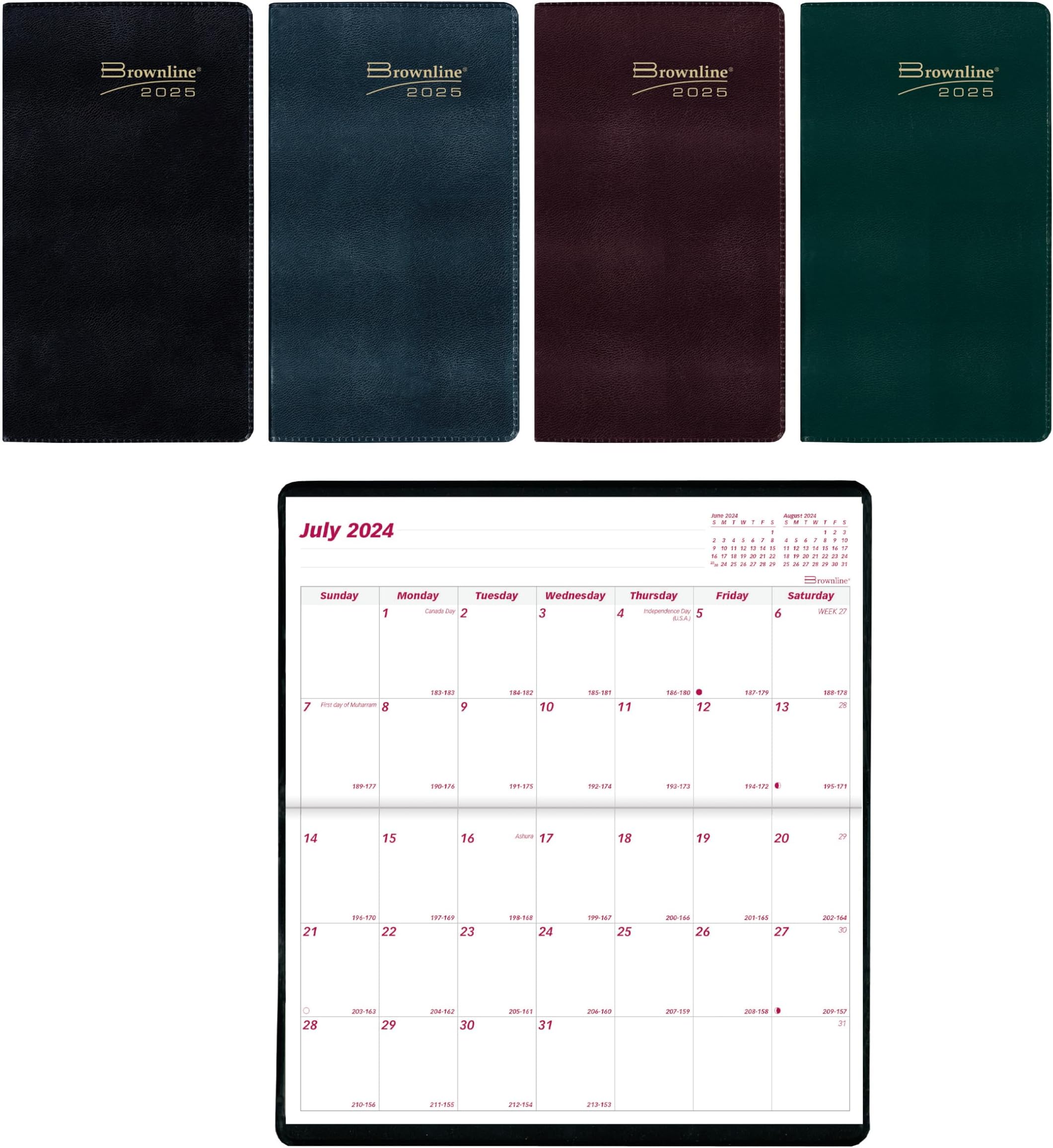Brownline® Essential Monthly Pocket Planner, 18 Months, July 2024 to ...