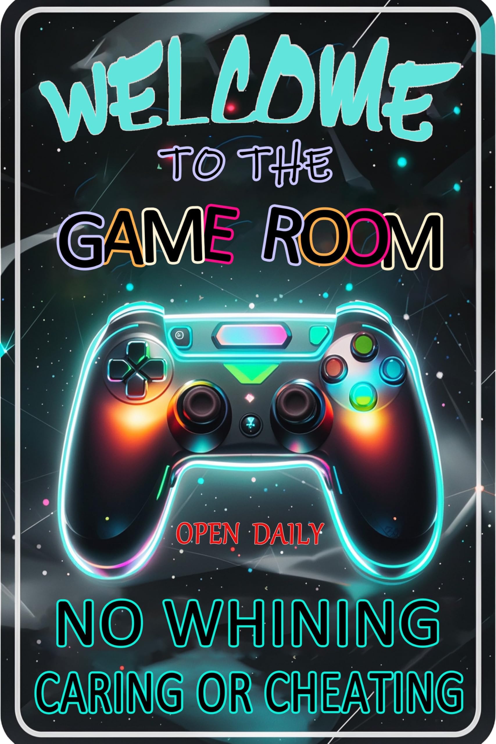 Amazon.com: Gaming Room Metal Sign Gamer Wall Decor For Boys Room ...