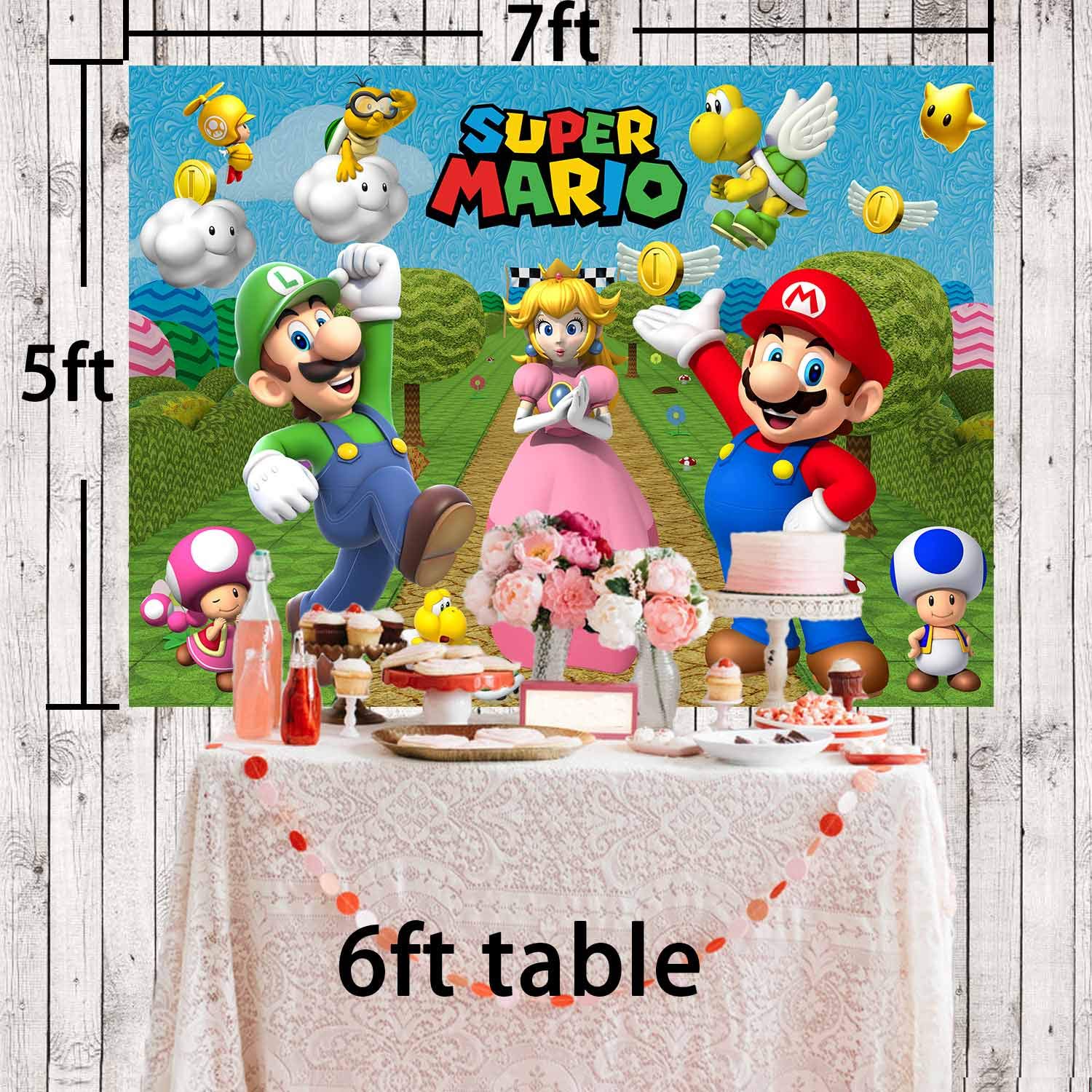 Mario Backdrop | Super Mario Backdrop | Princess Peach Backdrop Super ...