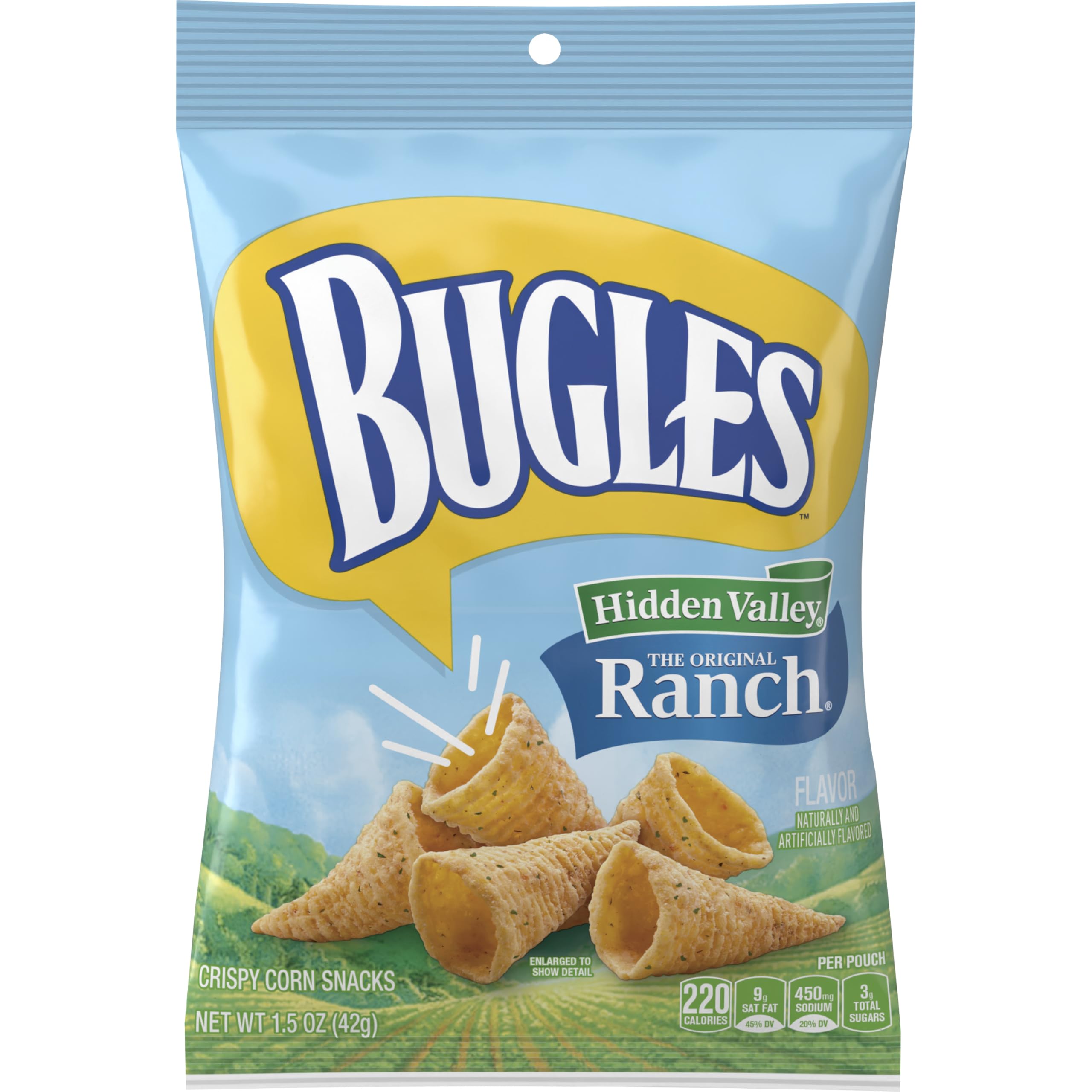 Amazon.com: Bugles Crispy Corn Snacks, Hidden Valley Ranch Flavor ...