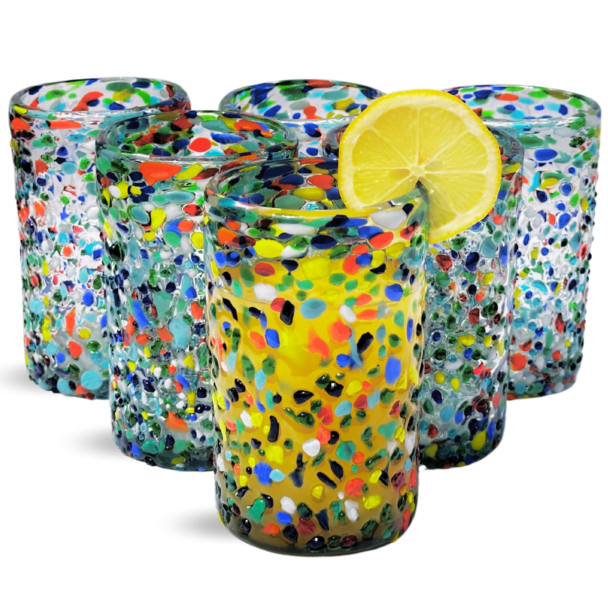 Amazon.com | AGAVE'S GLASSWARE Drinking Glasses Set of 6 (17 oz ...