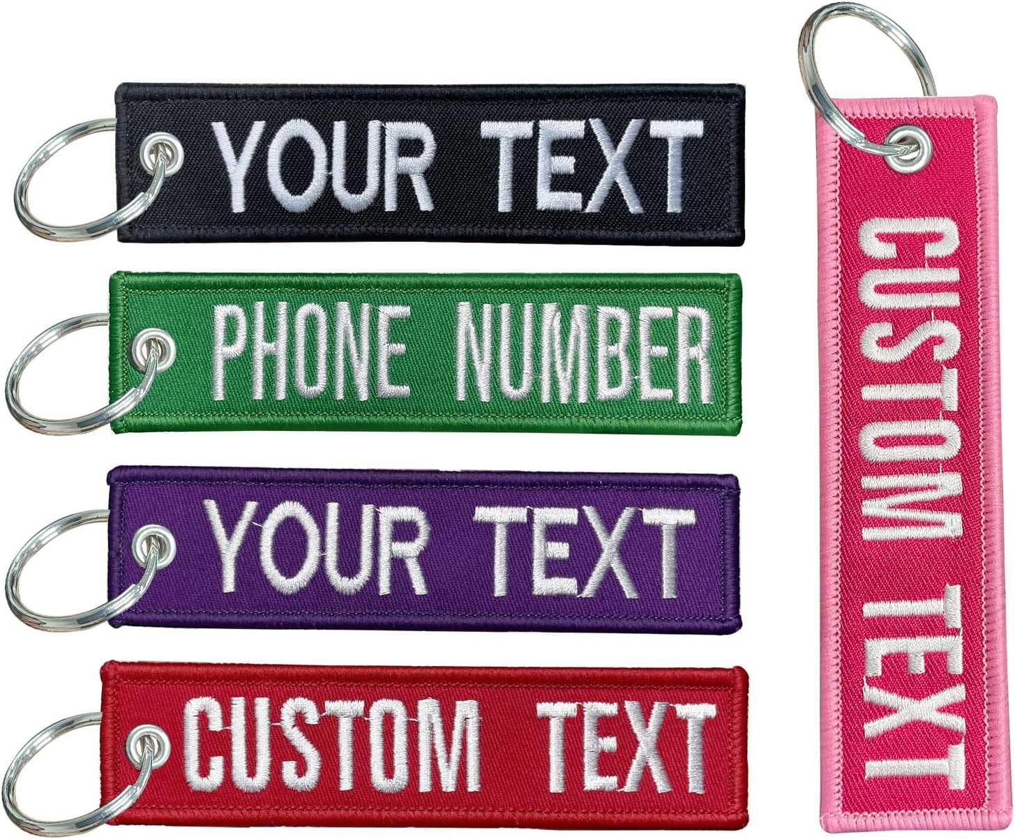 QJS PATCH Customzied Keychain,Personalized Key chain,Colored Key Tag ...