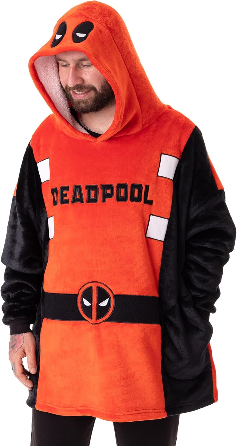 Amazon.com: Marvel Deadpool Unisex Wearable Blanket Hoodie | Adults ...