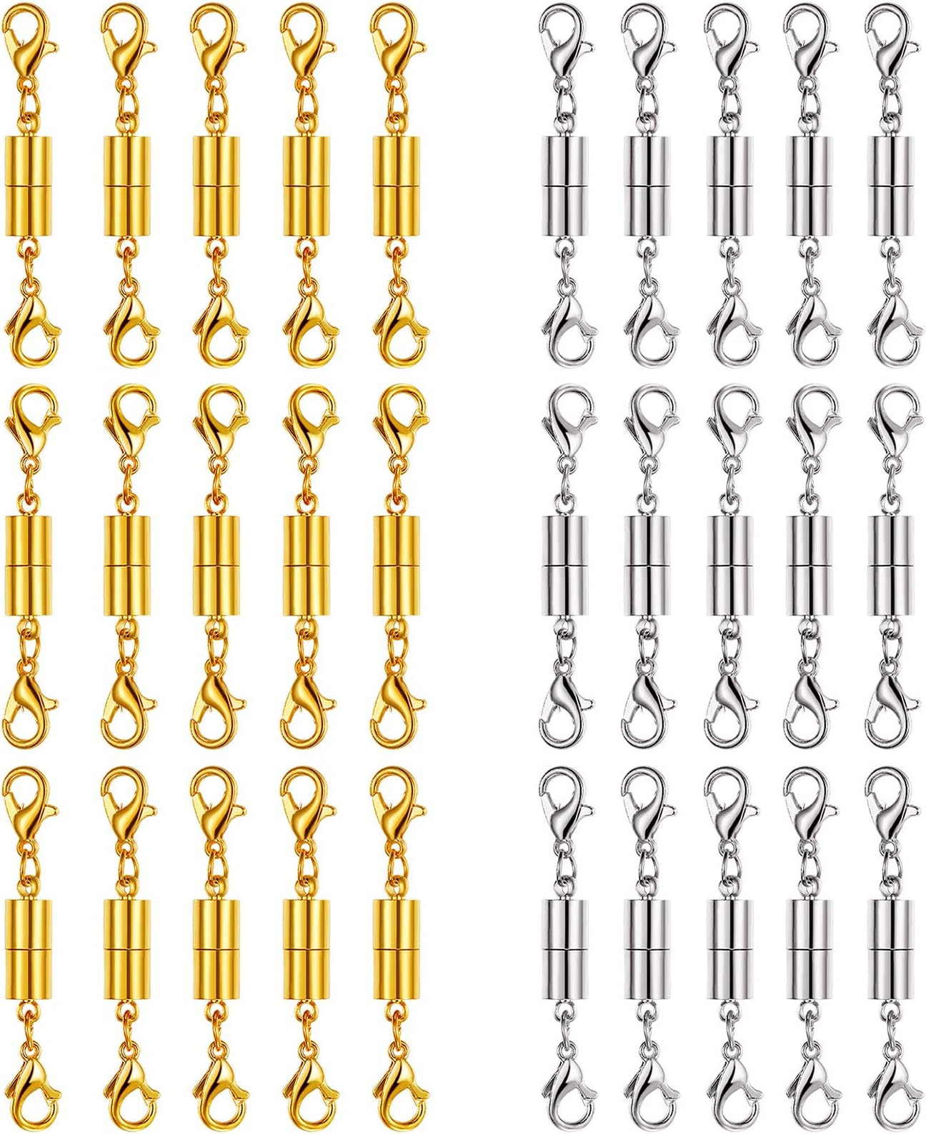 Amazon.com: 8 Pieces Magnetic Jewelry Clasps for Necklace Closures ...