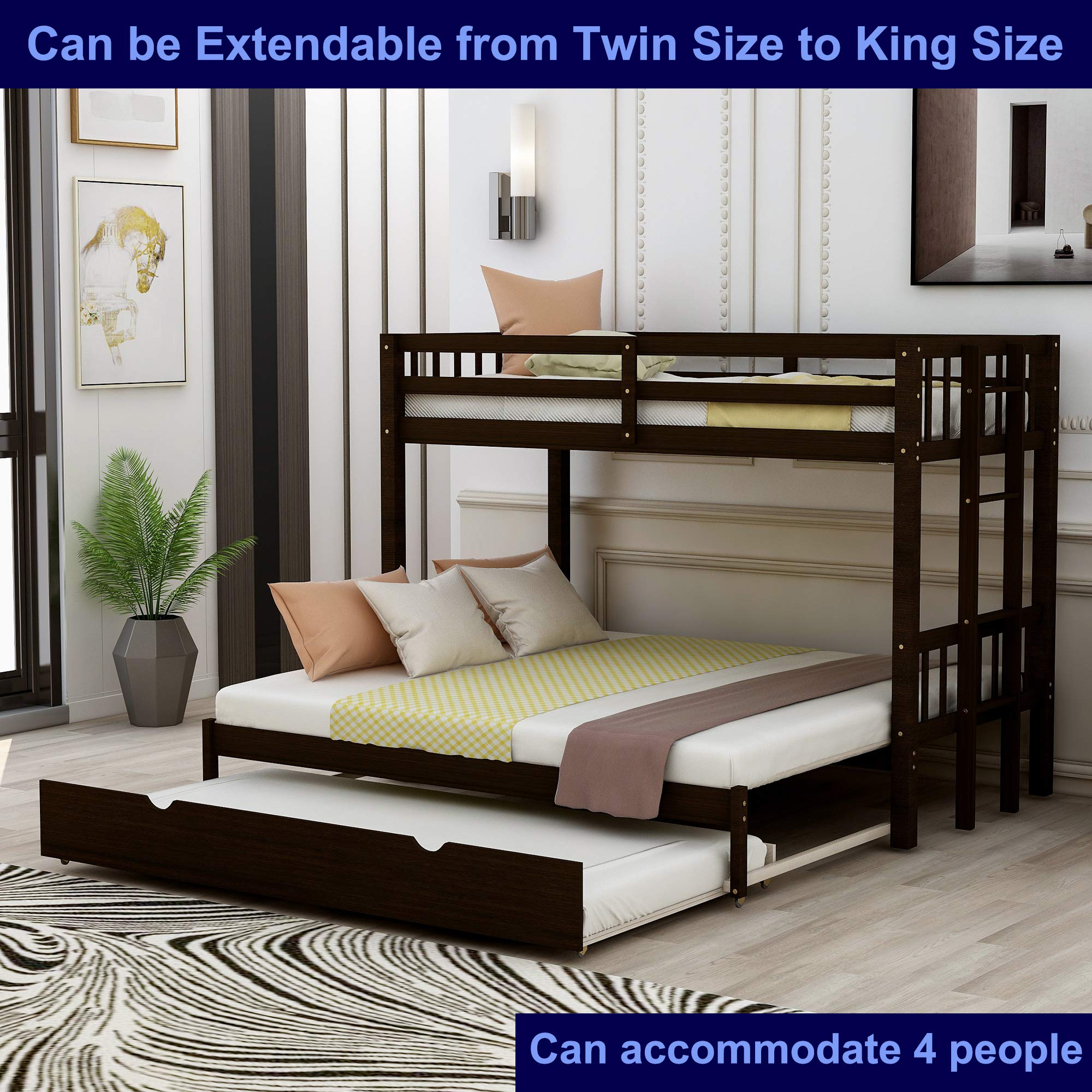 Litera Tamaño Queen Con Cama Nido Litera Infantil De Madera De 90 Cm