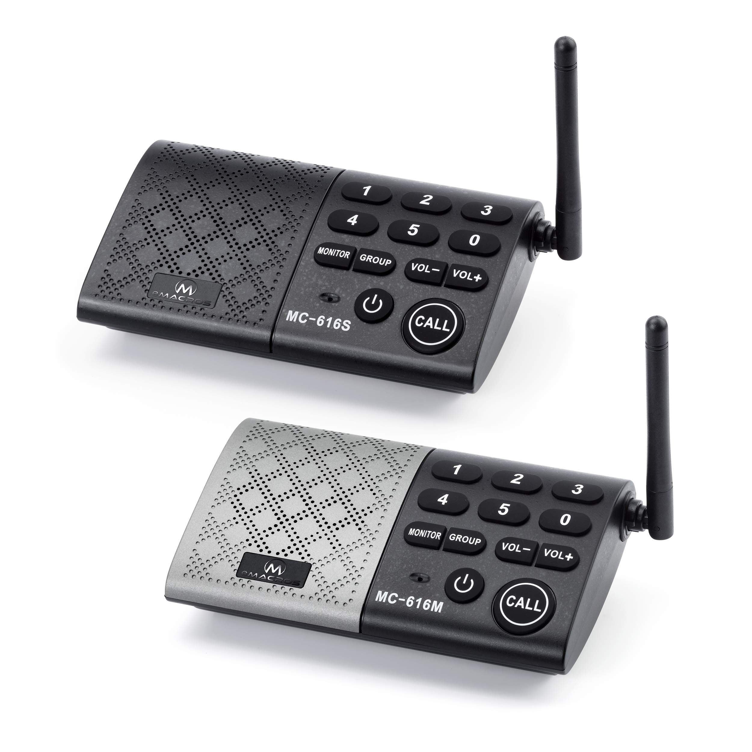 Buy eMACROS Portable Wireless Intercom System 1000 feet Hands Free Full ...