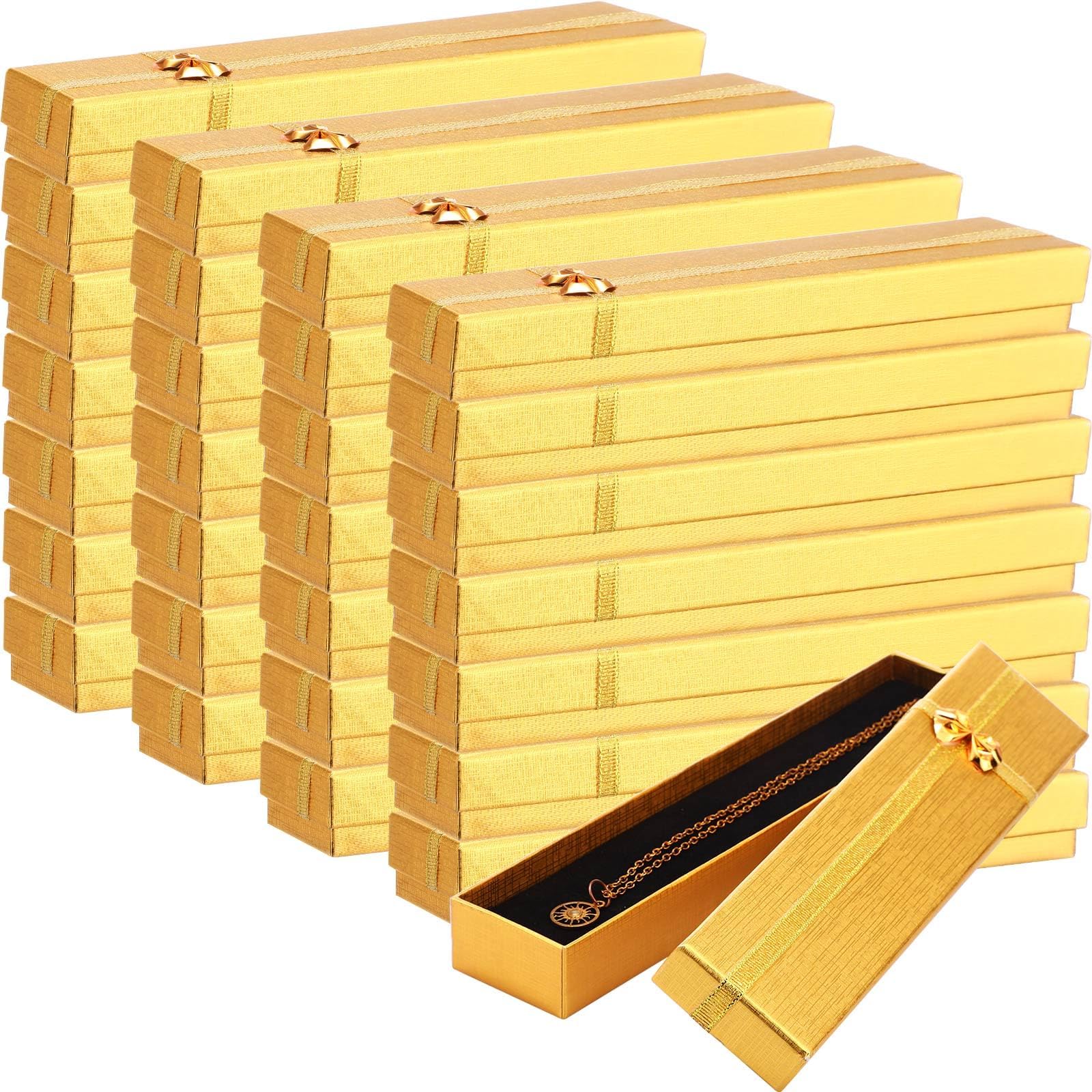 Amazon.com: 36 Pcs Jewelry Necklace Gift Boxes Sponge Filled Boxes ...