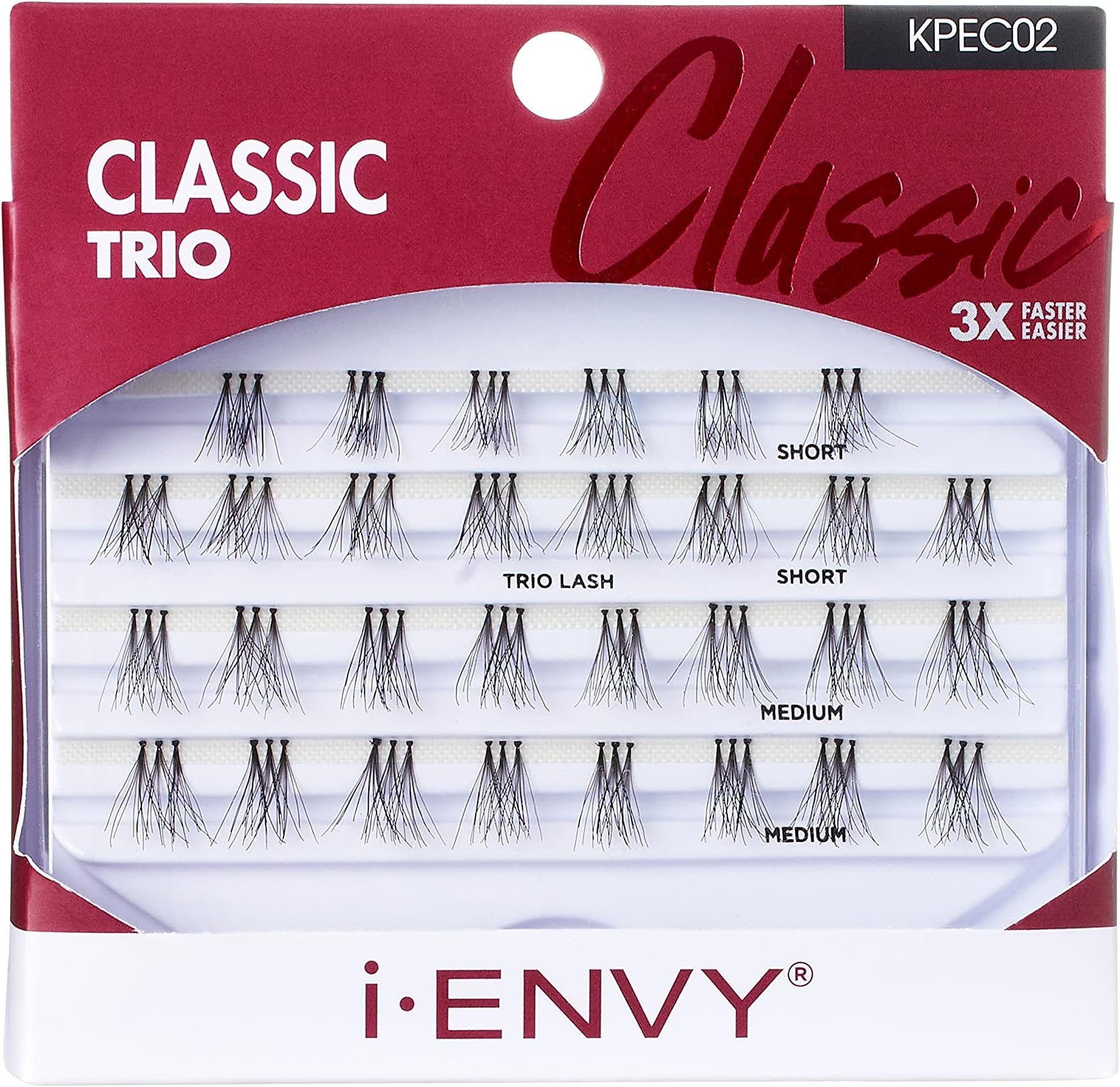 Amazon.com: Kiss Ever-Ez Trio Lashes Medium Combo (6 Pack) : Beauty ...
