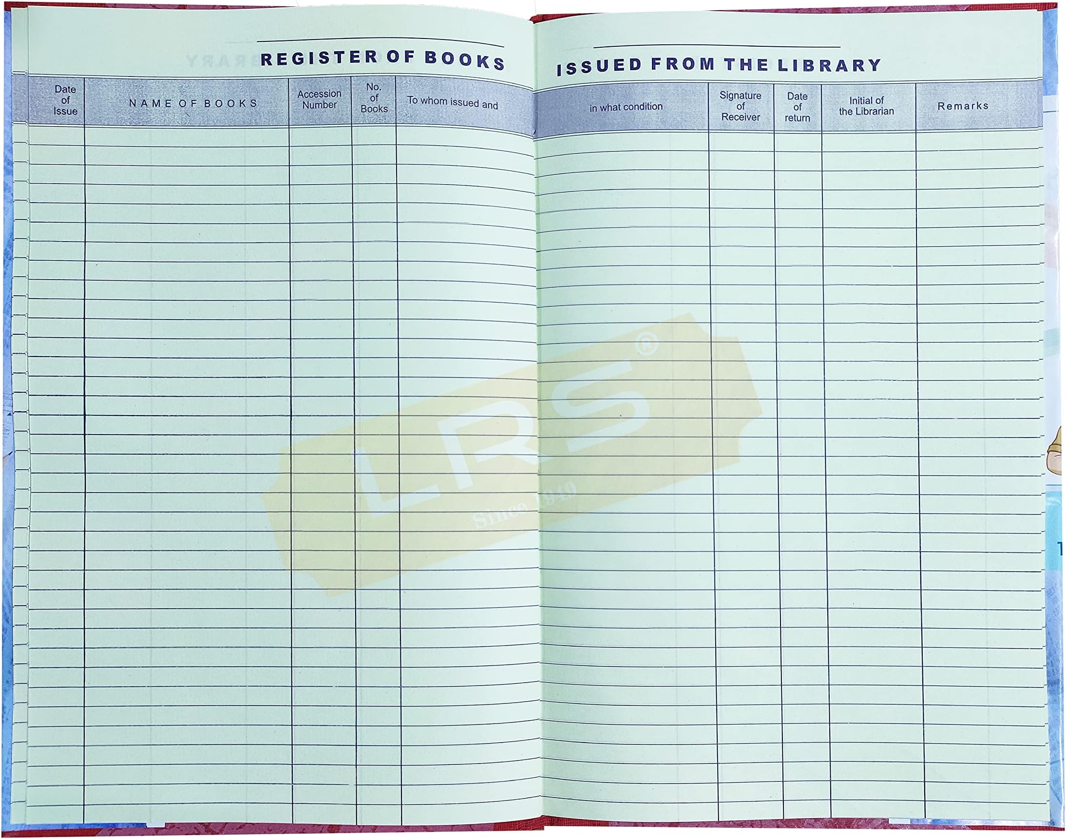 LRS Library Book Issue Register for Schools/Colleges/Libraries - 38 ...