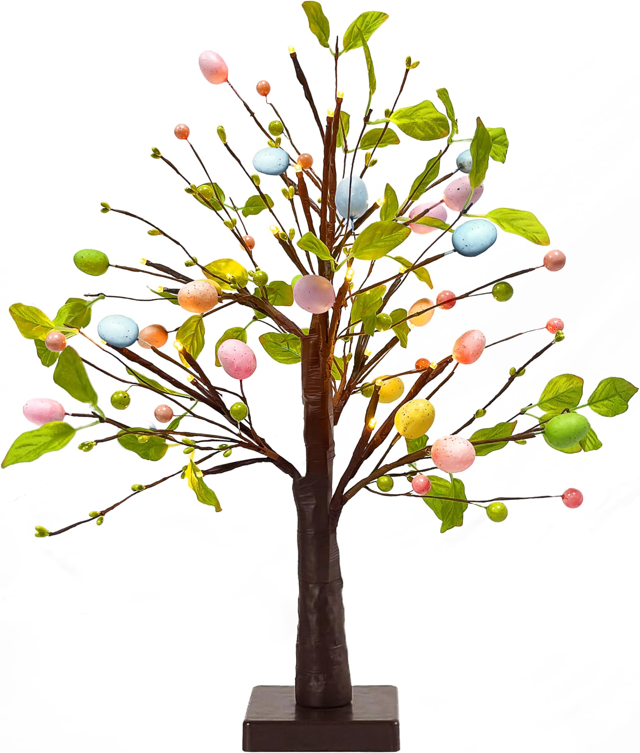 Amazon.com: Ruidazon 2 Pack Easter Decorations, 24" Lighted Easter Tree ...