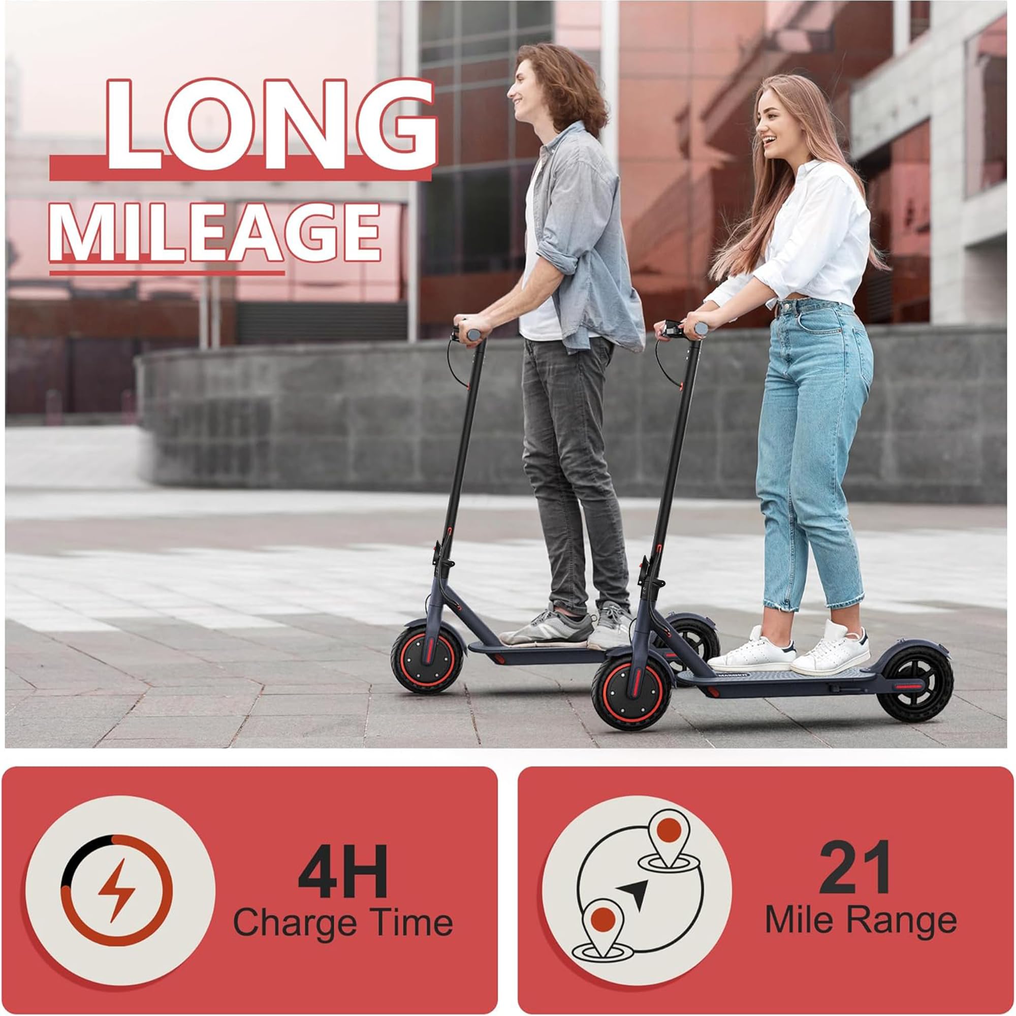Snapklik.com : MAXSHOT Electric Scooter For Adults, 350W Motor Up To 19 ...