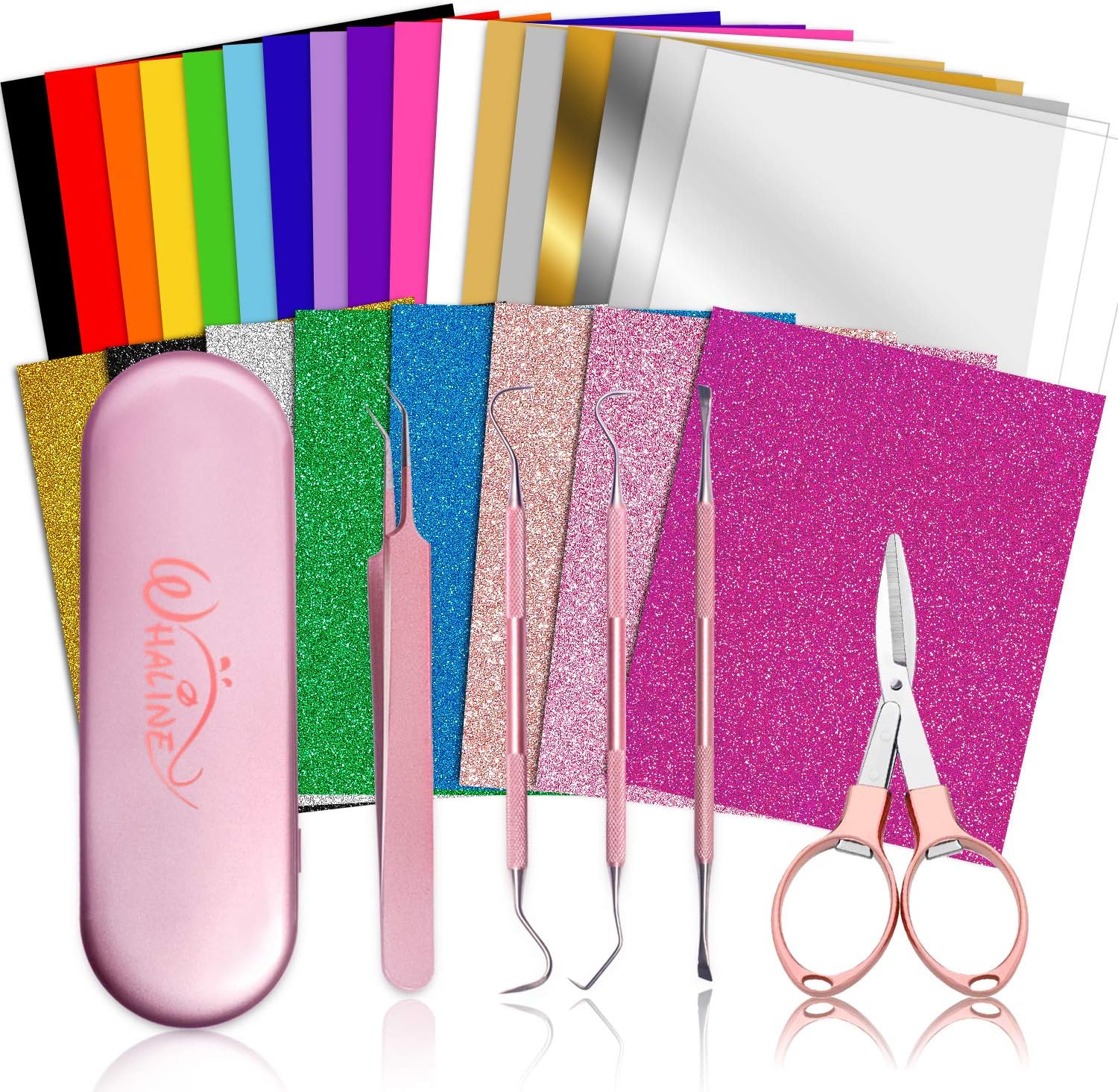 Whaline 31 St ck DIY Bastelset Vinyl Vinylfolie Plotter Set 25 Farben whaline-31-st-ck-diy-bastelset-vinyl-vinylfolie-plotter-set-25-farben