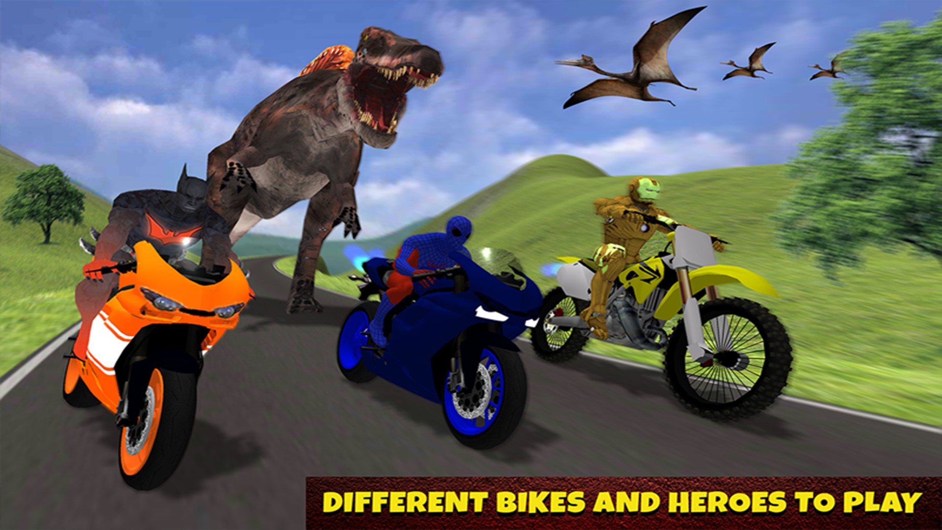 Superheroes Bike Racing: Dino World - App on Amazon Appstore