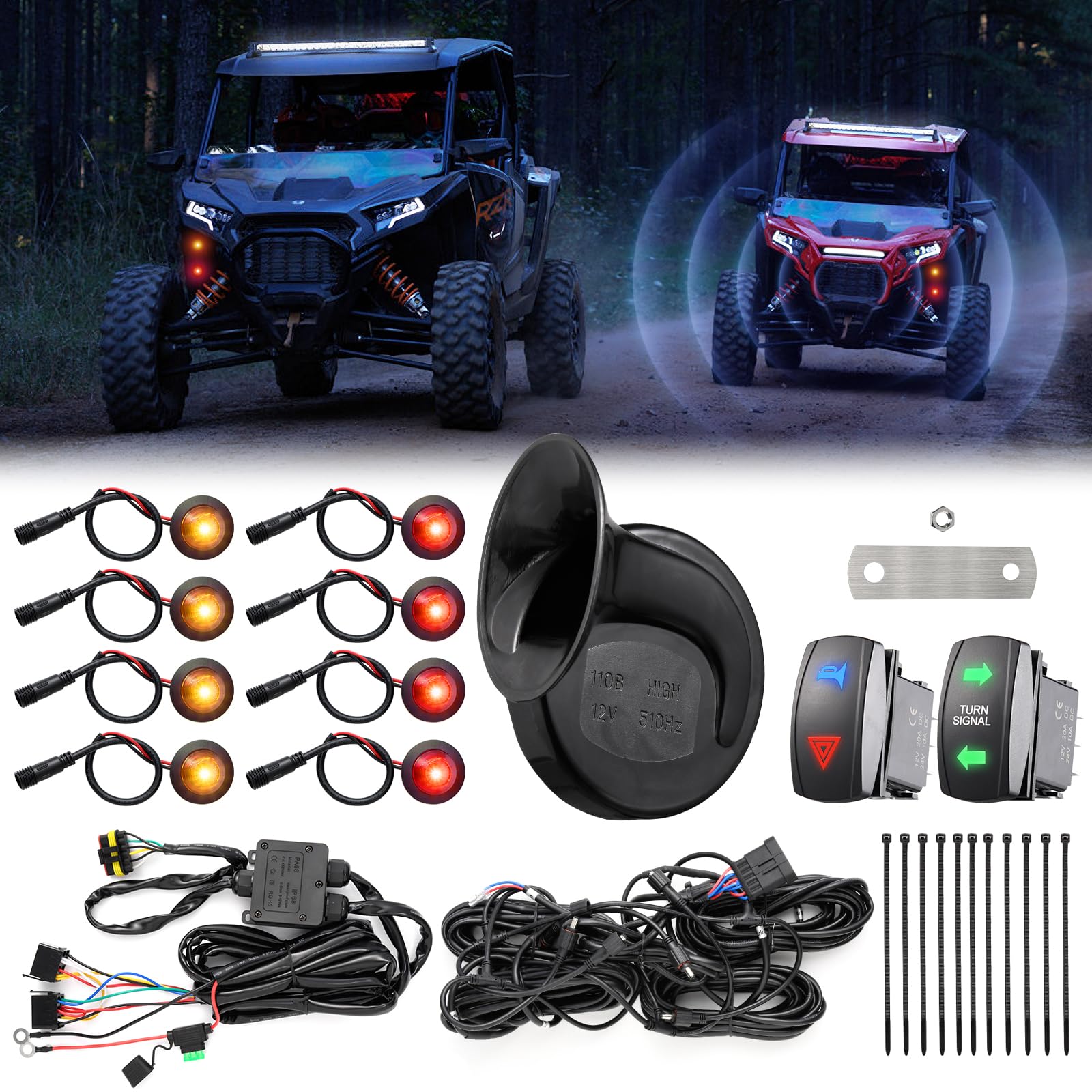 Snapklik.com : Ehaho UTV ATV Turn Signal Kit
