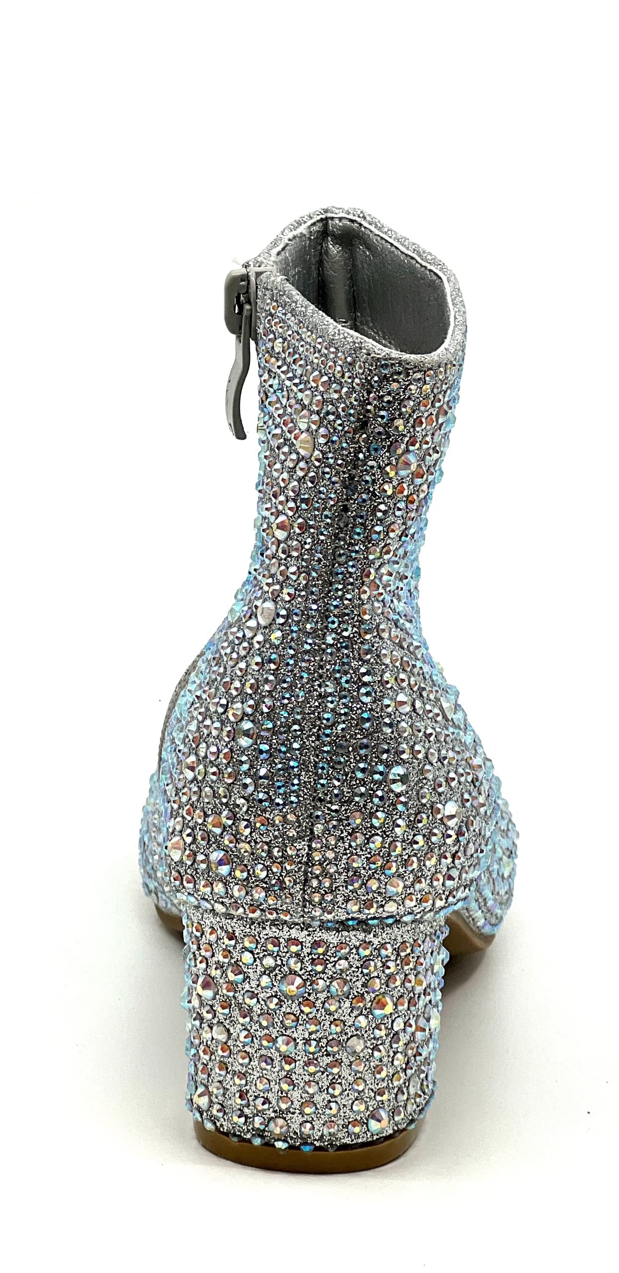 Snapklik.com : Girls Rhinestone Boots Kids Low Heel Dress Booties ...